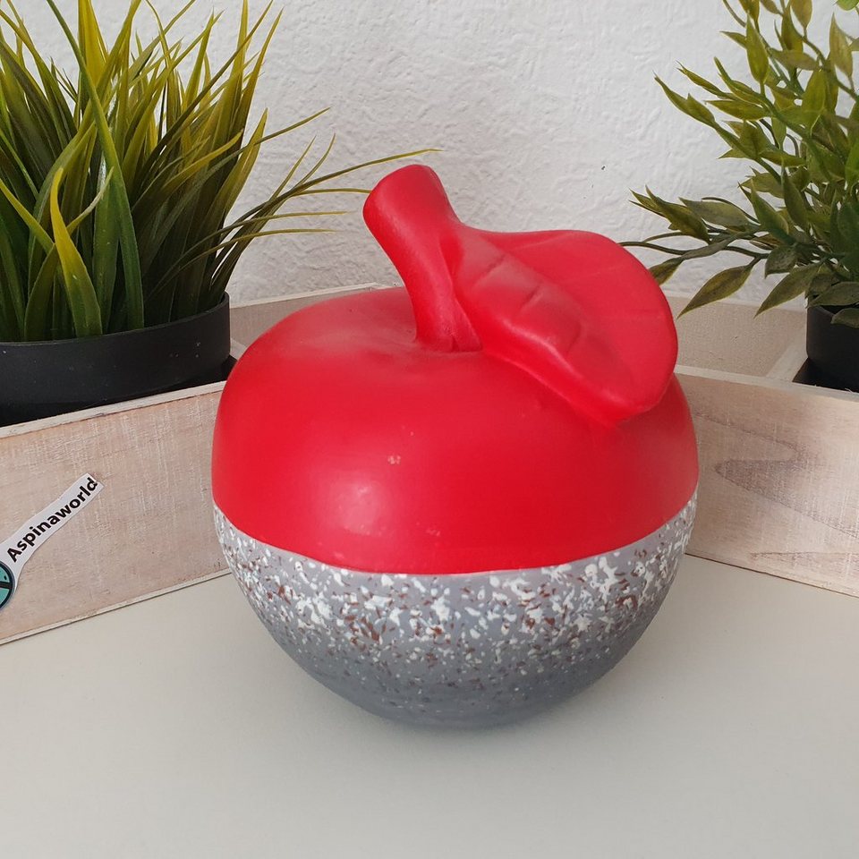 Aspinaworld Dekofigur Deko Apfel Figur Rot 14 Cm