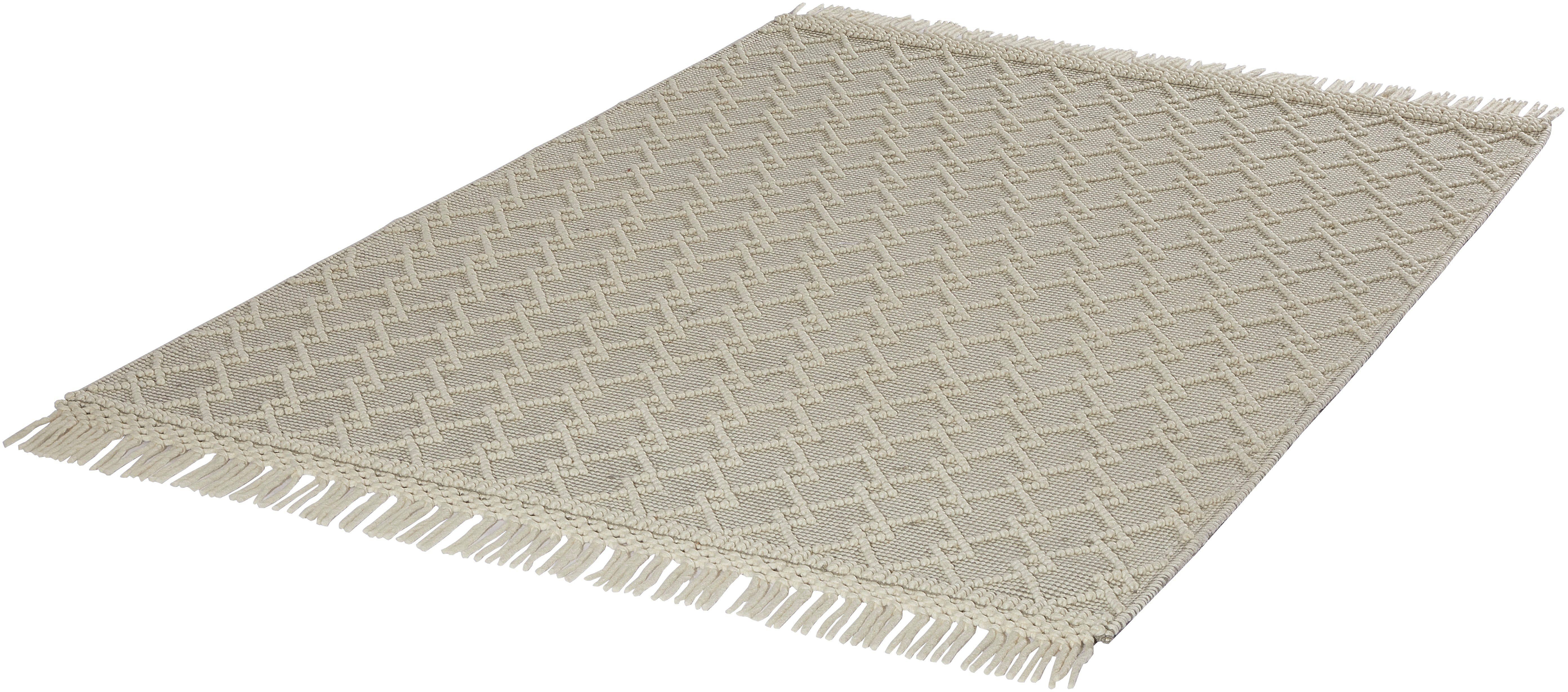 Dekowe Wollteppich Ardal Rechteckig Höhe 15 Mm Handweb Teppich Uni