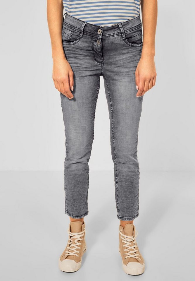 Cecil 7/8-Jeans Cecil Graue Loose Fit Jeans in Mid Grey Used Wash (1 ... Cecil 7/8-Jeans Cecil Graue Loose Fit Jeans in Mid Grey Used Wash (1 ...