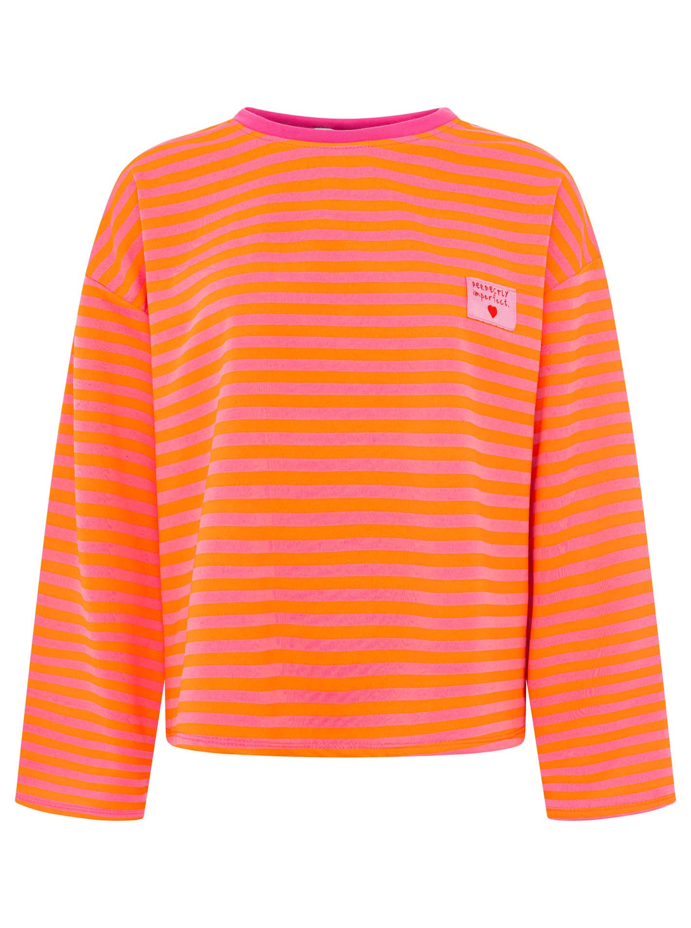Zwillingsherz Sweatshirt "Perfectly Imperfect" oversize, Streifenmuster ...