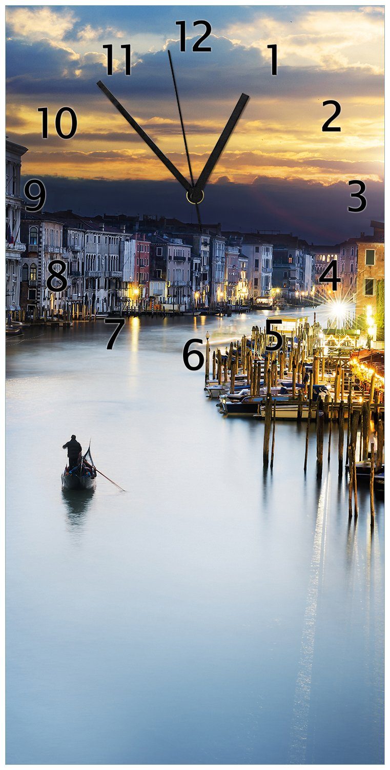Wallario Wanduhr Canal Grande In Venedig Am Abend Mit Untergehender