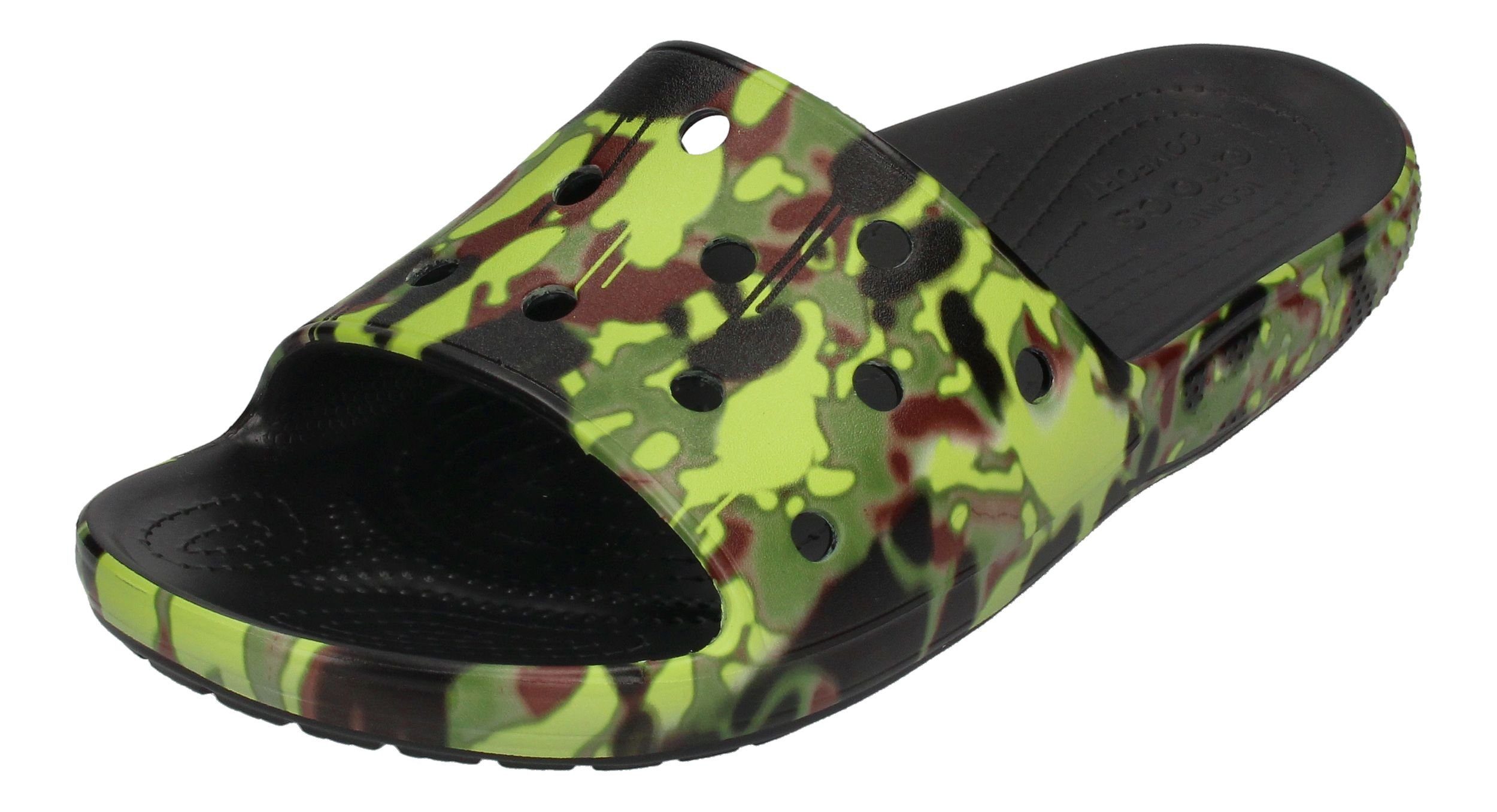 Crocs Classic Spray Camo Slide Keilpantolette Black