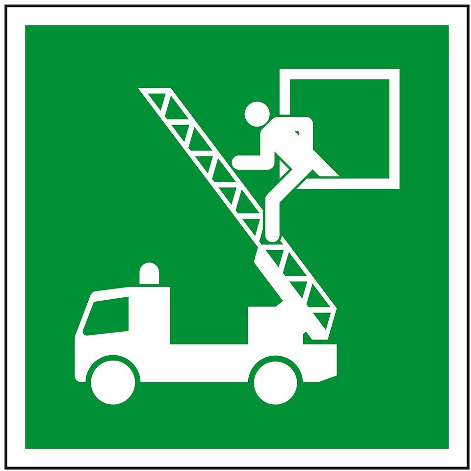 König Werbeanlagen Hinweisschild Rettungszeichen Rettungsausstieg, ISO, Folie, selbstklebend ...