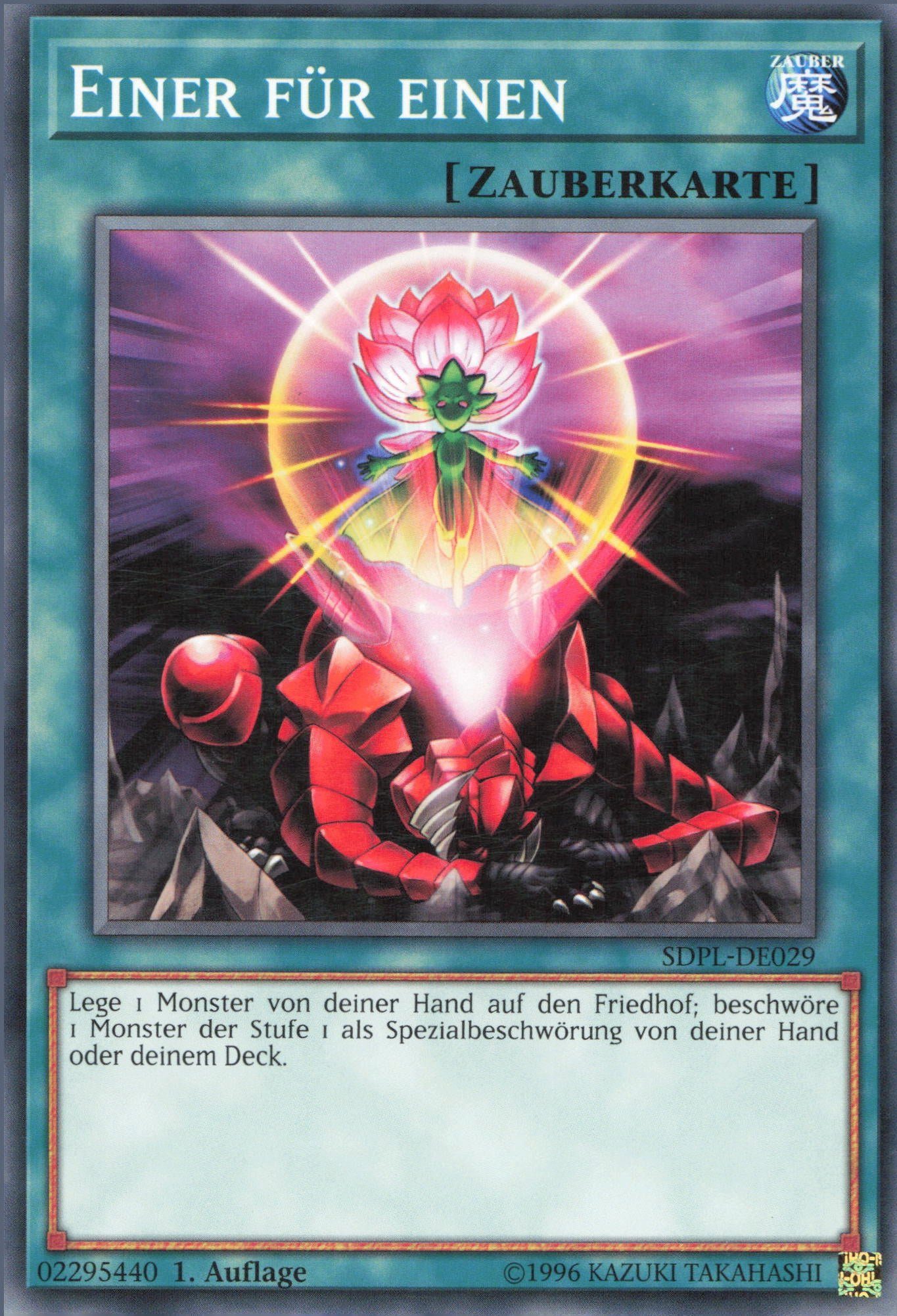 ReCollectibles Sammelkarte YuGiOh Karte Einer für einen deutsch, Yu-Gi-Oh! Karte SDPL-DE029 Common