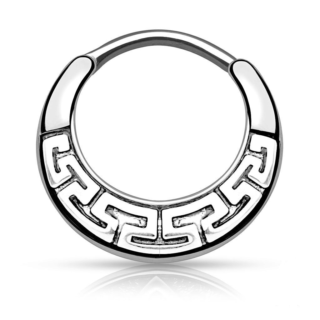 Taffstyle Nasenpiercing Piercing Septum Clicker Ring Aztec Tribal ...