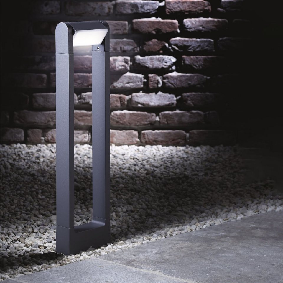 Click Licht Sockelleuchte Led Wegeleuchte Bollard In Anthrazit 6w 360lm