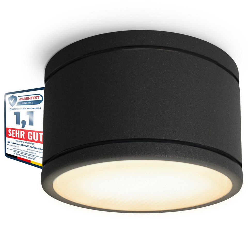Ssc Luxon Led Außen Deckenleuchte Celi Wx Aufputz Spot Bad Ip44 Schwarz