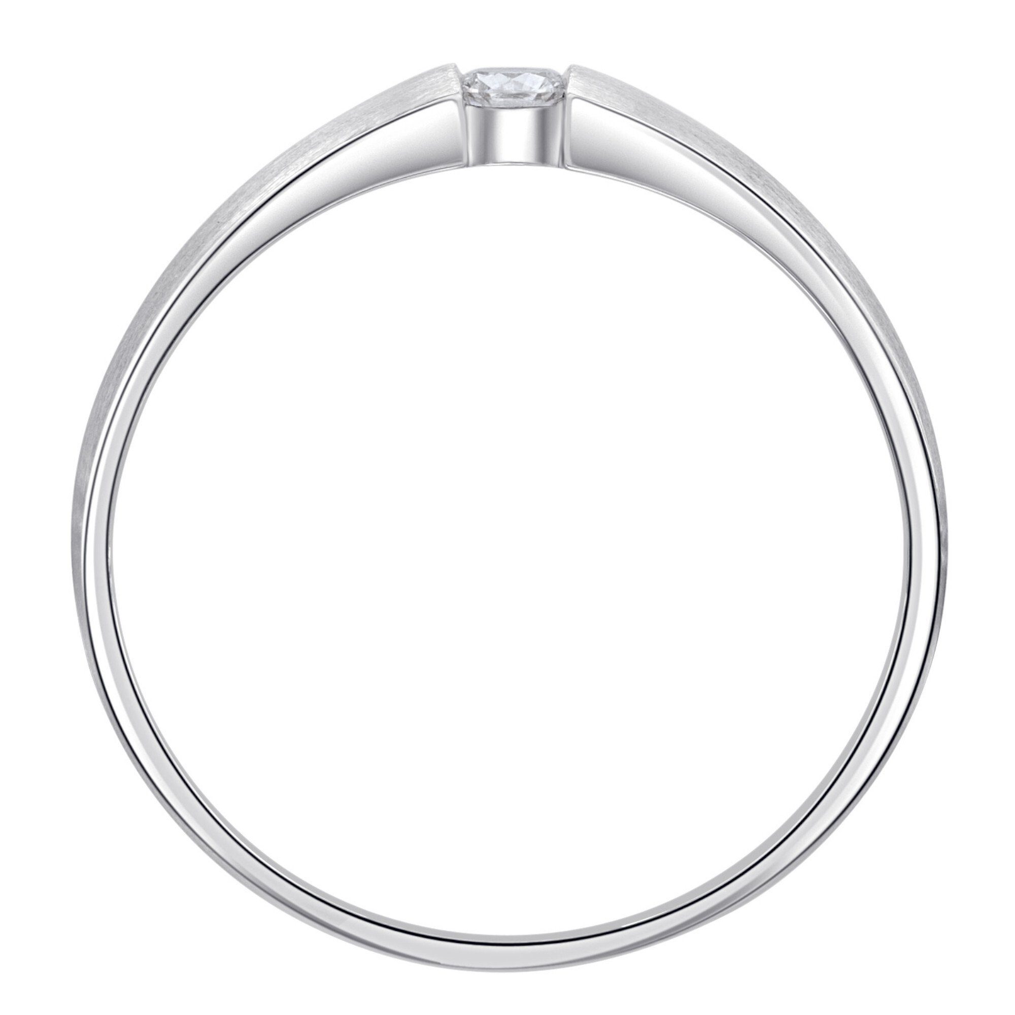 ONE ELEMENT Diamantring 0,07 ct Diamant Brillant Ring aus 585 Weißgold, Damen Gold Schmuck ...
