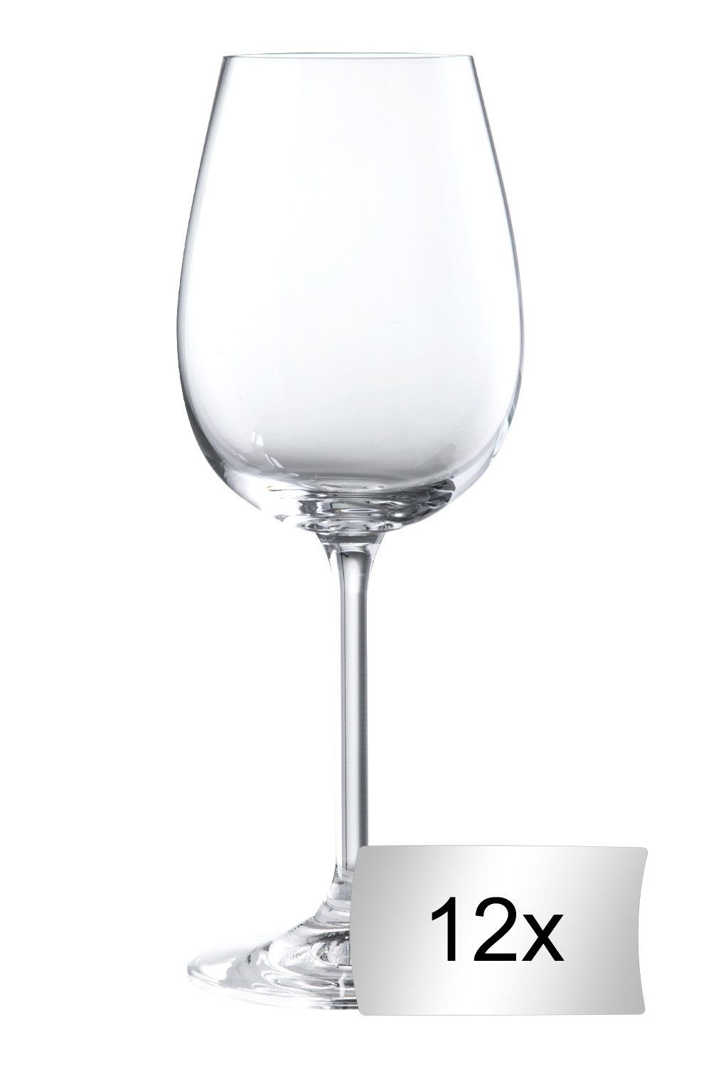 BOHEMIA SELECTION Rotweinglas SIMPLY, 12er Set, 420 ml Fassungsvermögen, Glas, Spülmaschinengeeignet