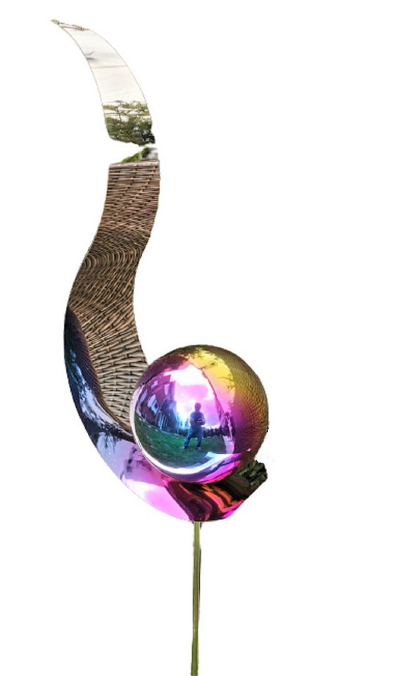 Jürgen Bocker Gartenambiente Gartenstecker Flame Edelstahl Rainbow