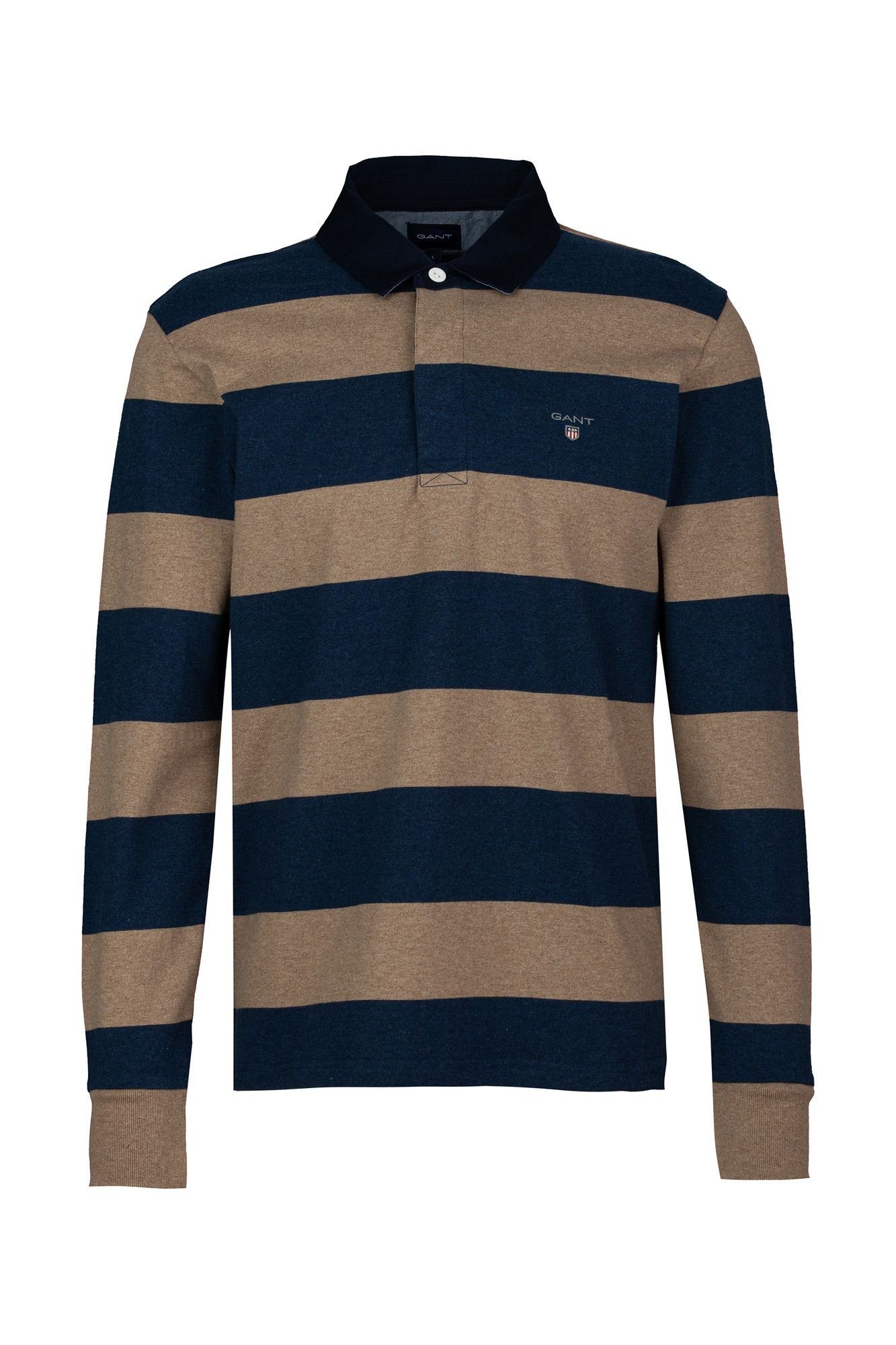 Gant Langarm Poloshirt Original Barstripe Heavy Rugger Originale