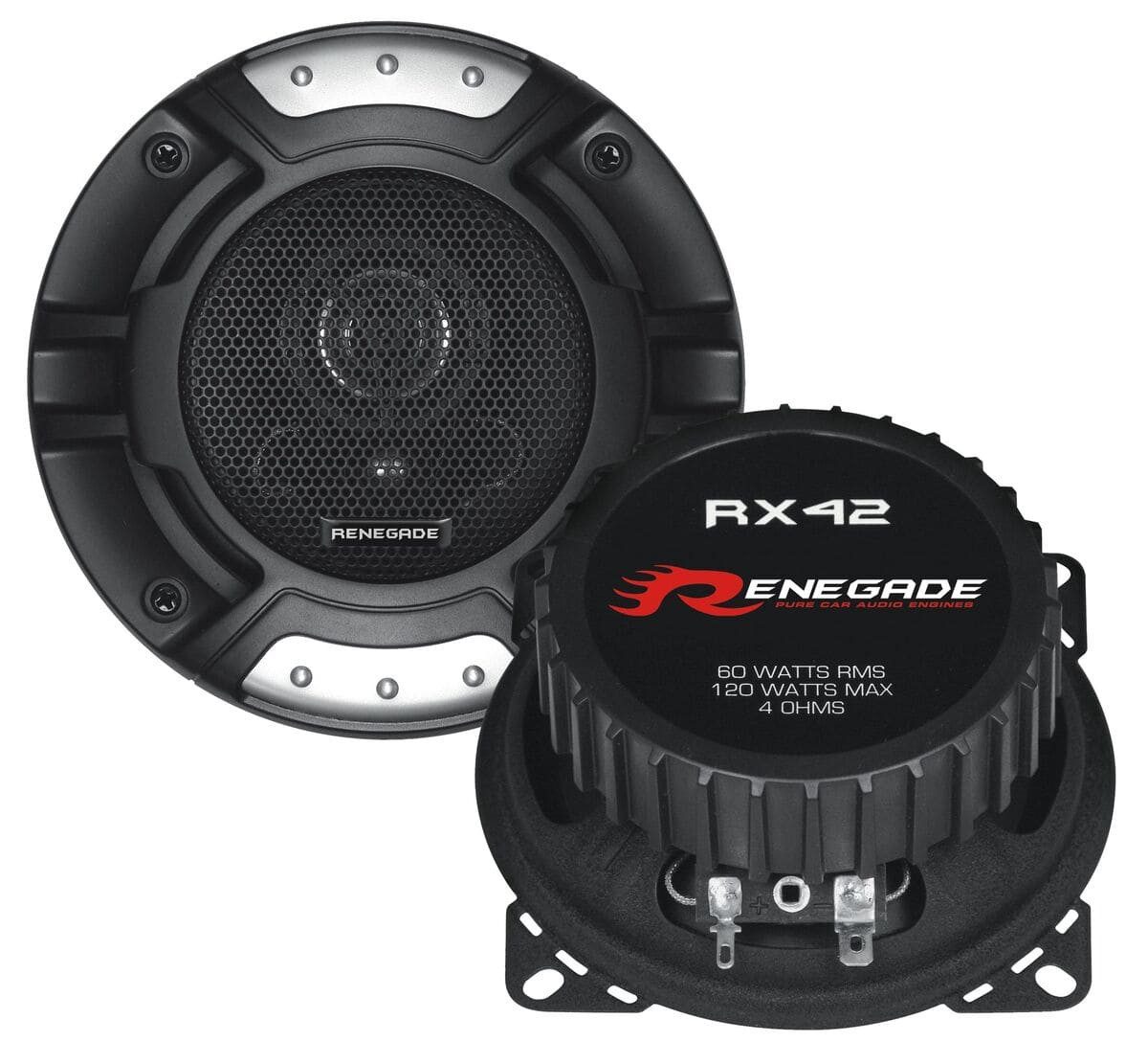 Renegade RX-42 10cm Koax-System Lautsprecher Auto-Lautsprecher (60 W, Renegade RX-42 - 10cm Koax ...