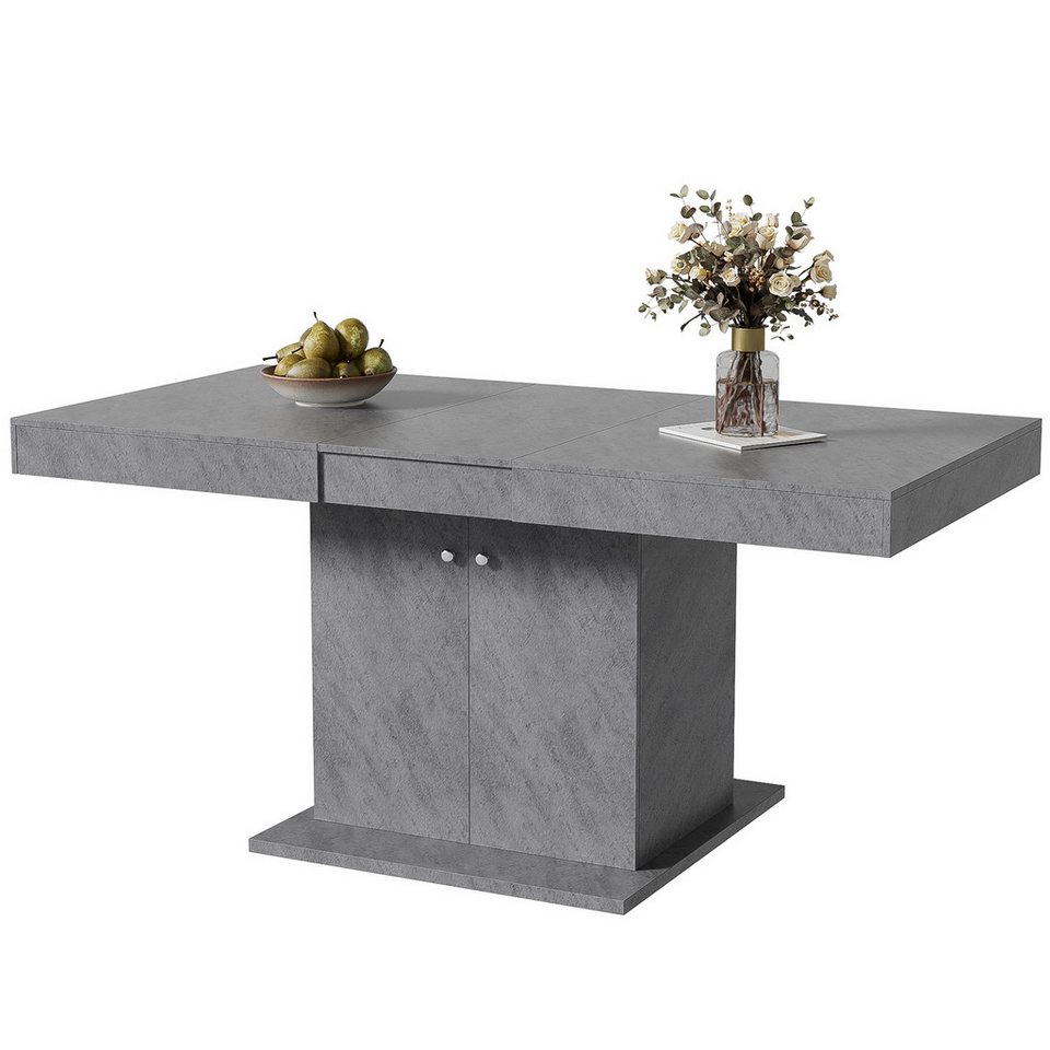 Rutaqian Esstisch Rechteckiger Esstisch Mit Stauraum 140x80x76 Cm
