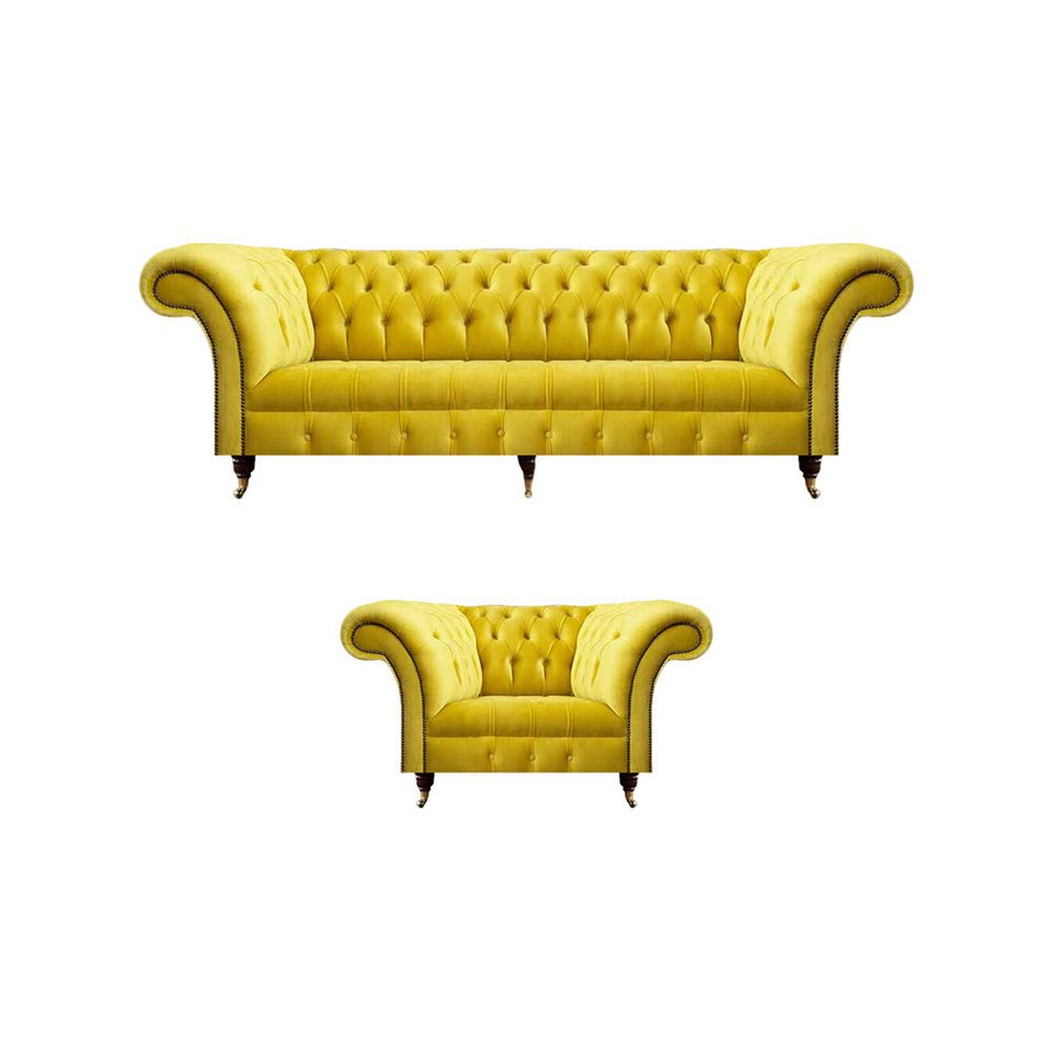 Jvmoebel Chesterfield Sofa Sofagarnitur Chester Textilsofa Sofa Couch