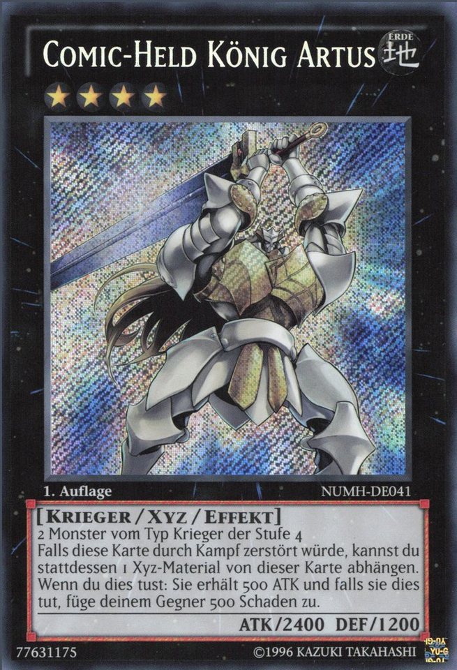 Recollectibles Sammelkarte Yugioh Karte Comic Held König Artus Deutsch