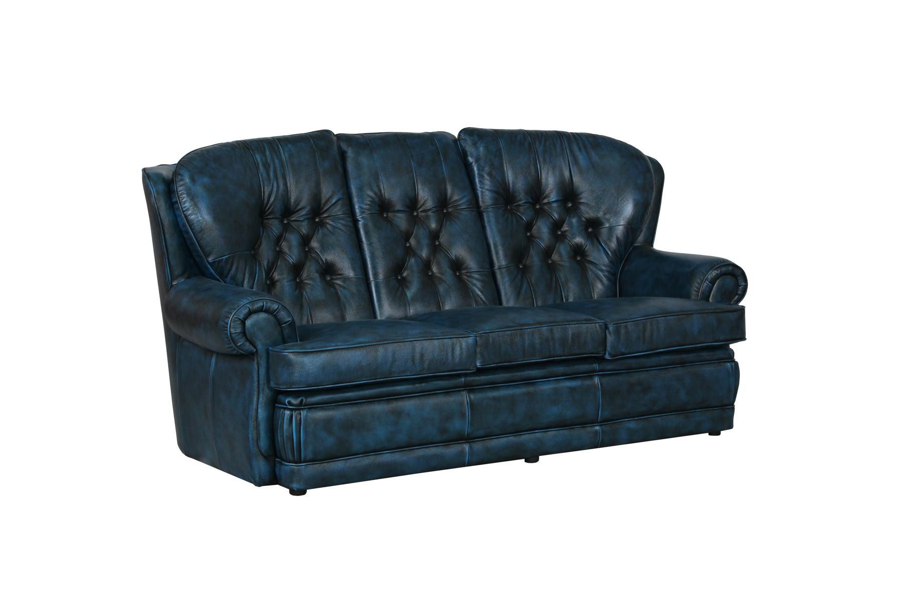 Salottini Polstergarnitur Chesterfield Sting Deluxe Sofagarnitur Leder