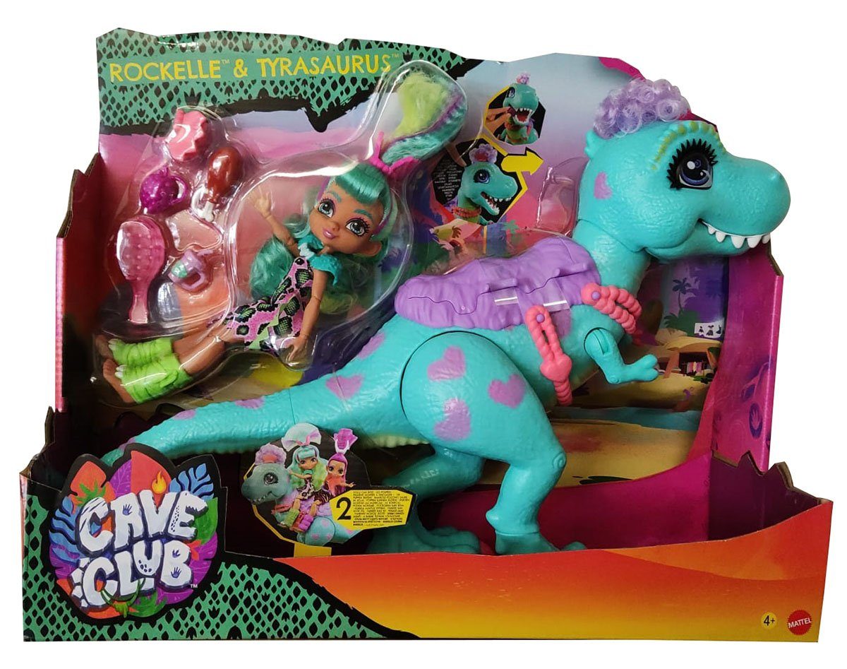 Mattel® Spielfigur »Mattel Cave Club GTL69 Rockelle und Tyrasaurus Pup ...