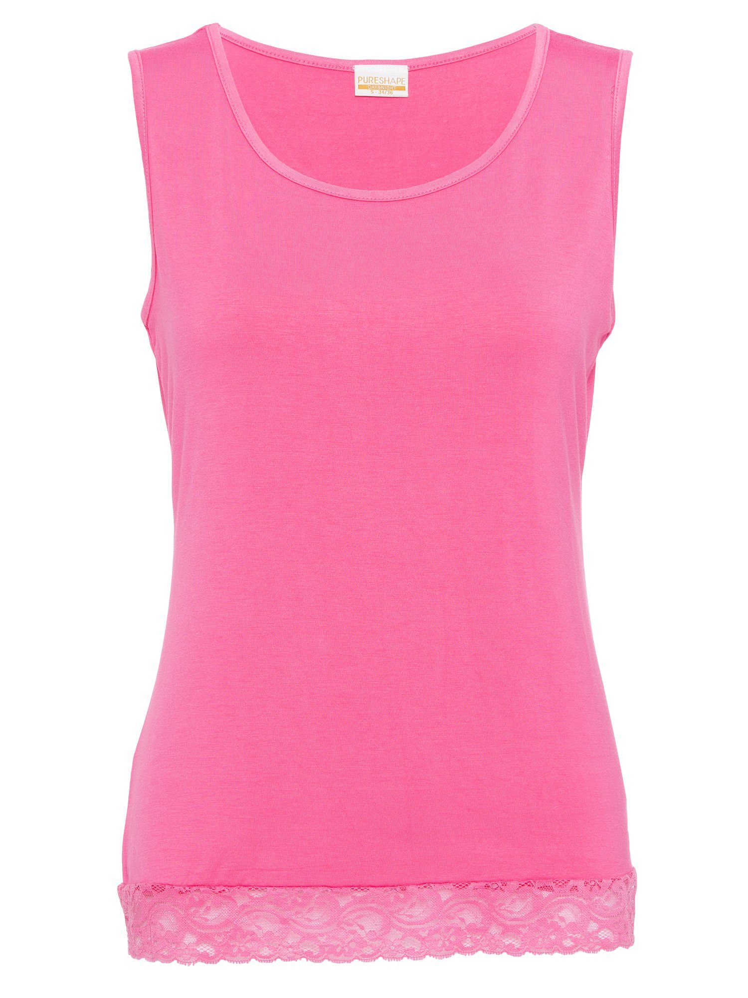 Pure Shape Tanktop Hemdchen elastisch mit Spitzendetails