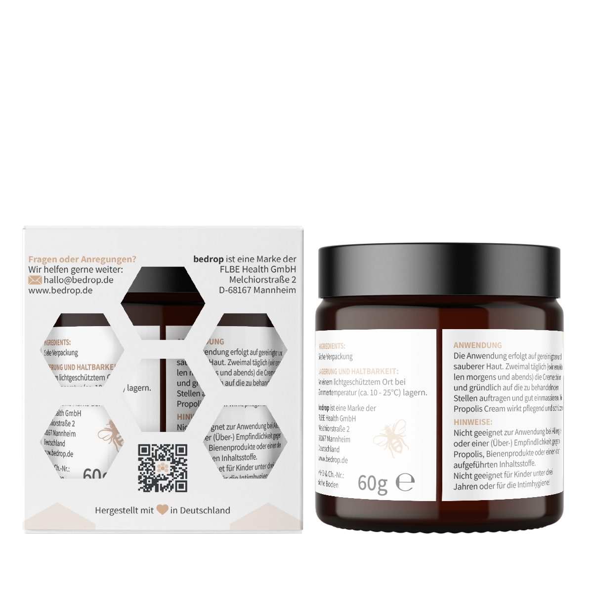 bedrop Körpercreme hochdosierte Propolis Creme mit Bienenwachs ...