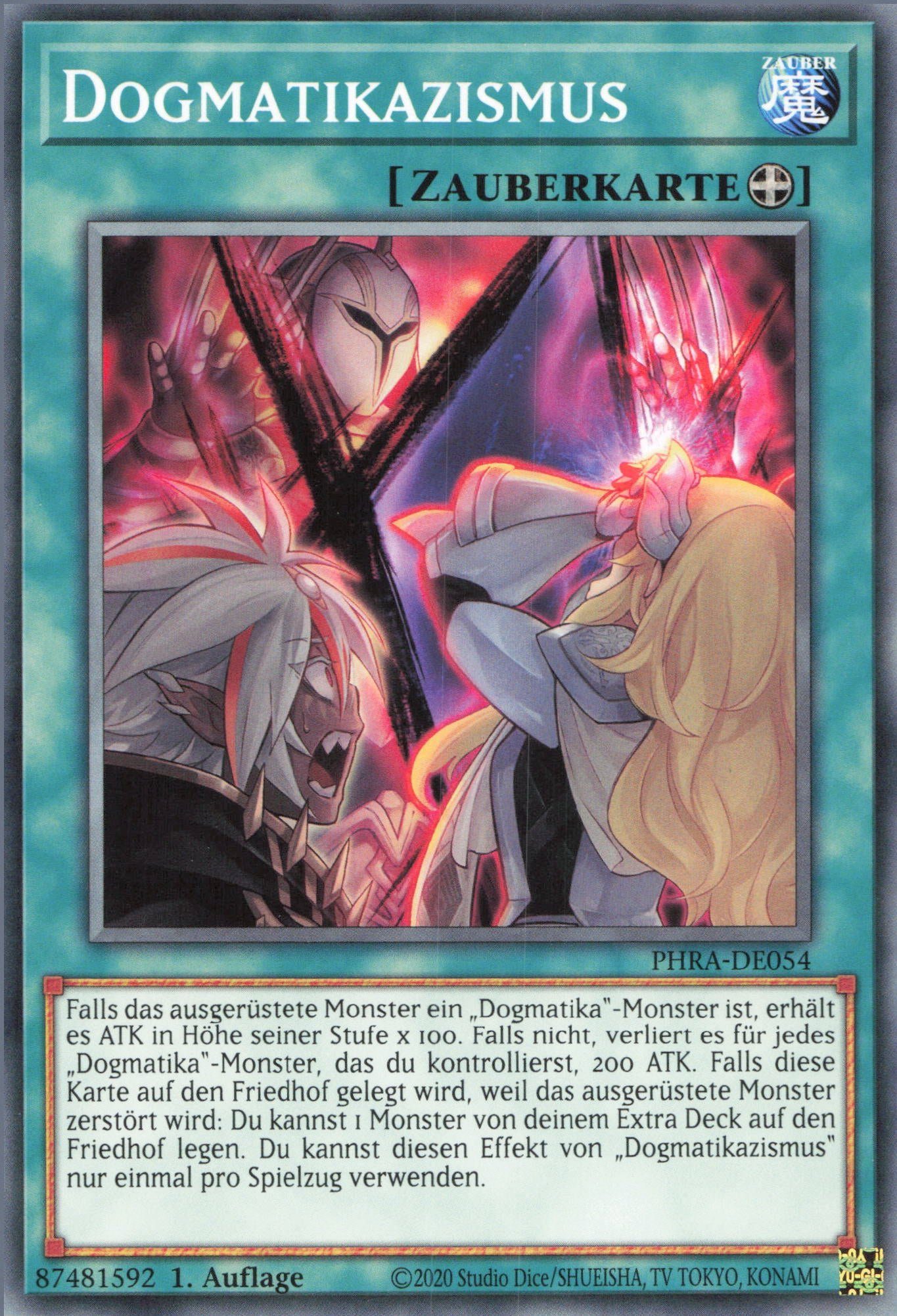 ReCollectibles Sammelkarte YuGiOh Karte Dogmatikazismus deutsch, Yu-Gi-Oh! Karte PHRA-DE054 Common