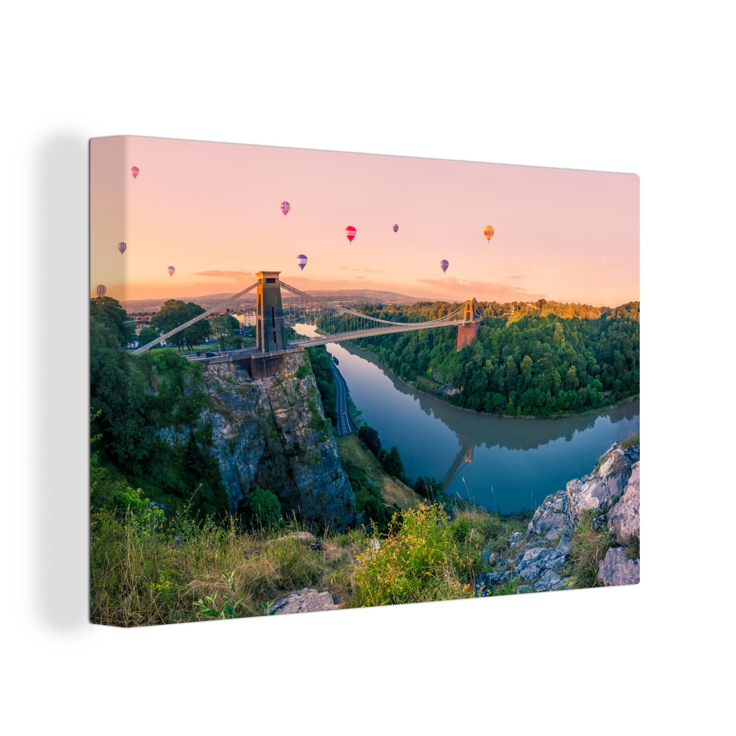 Onemillioncanvasses® Leinwandbild Eine Hängebrücke In Der Nähe Von
