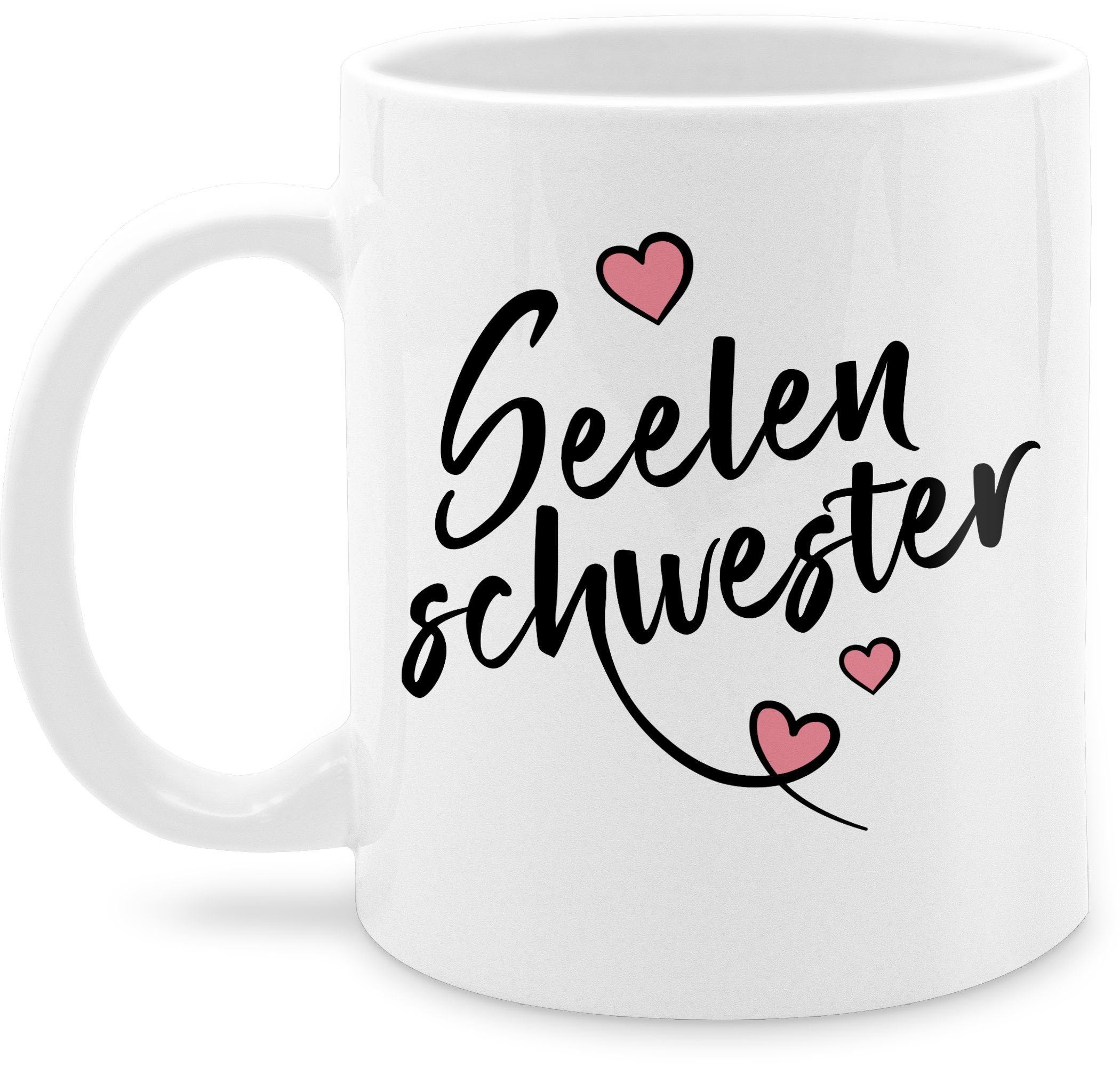 Shirtracer Tasse Seelenschwester Kaffeetasse Mit Spruch Tasse