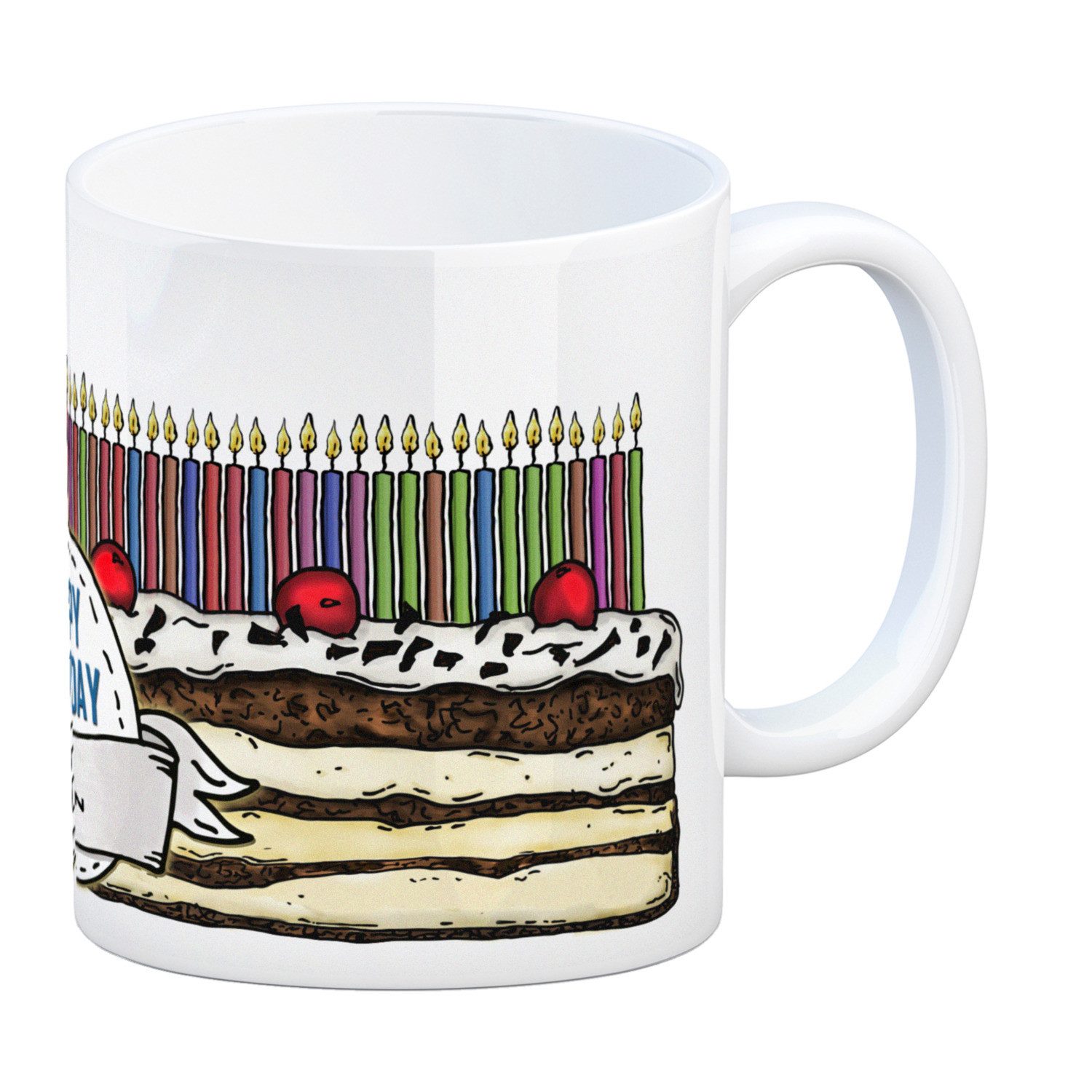 Speecheese Tasse Geburtstagstorte Kaffeebecher Zum 61 Geburtstag Mit