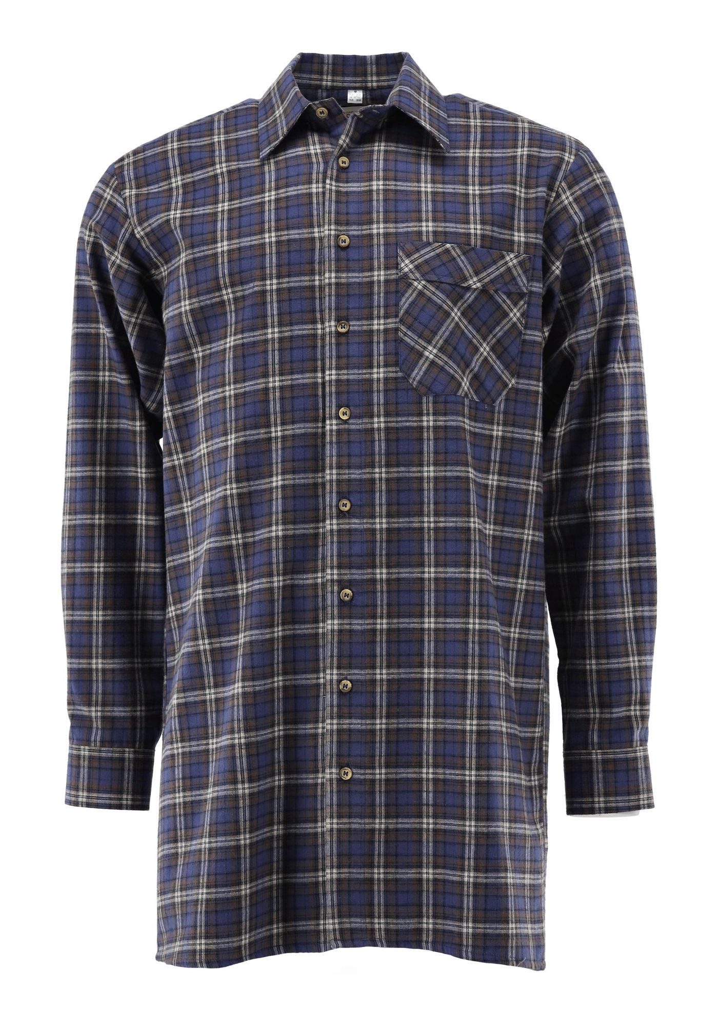 Condor Langarmhemd Lonovo Herren Flanell Langarmhemd Mit Aufgesetzter