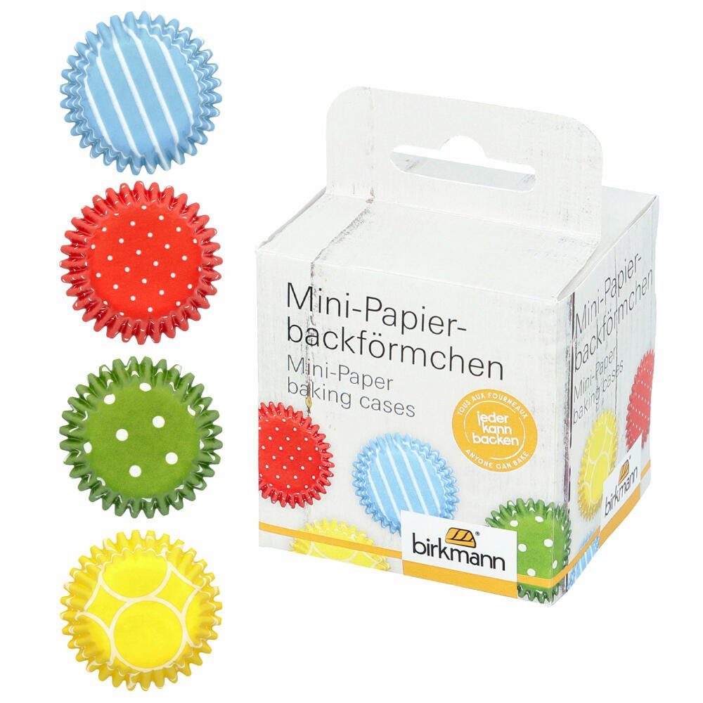 Birkmann Muffinform Mini-Papierbackförmchen Gemustert Ø 4.5 cm, Perfekt ...