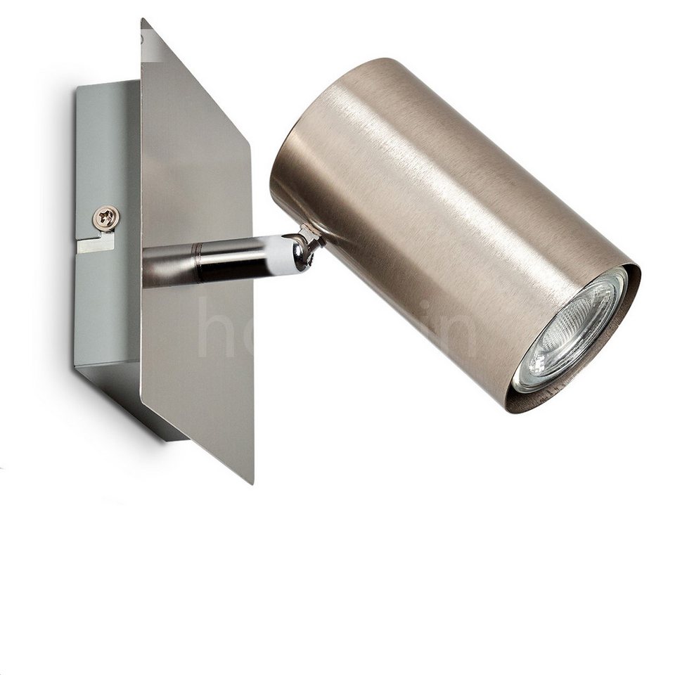 Hofstein Wandleuchte Godo Moderne Wandlampe Aus Metall In Nickel Matt