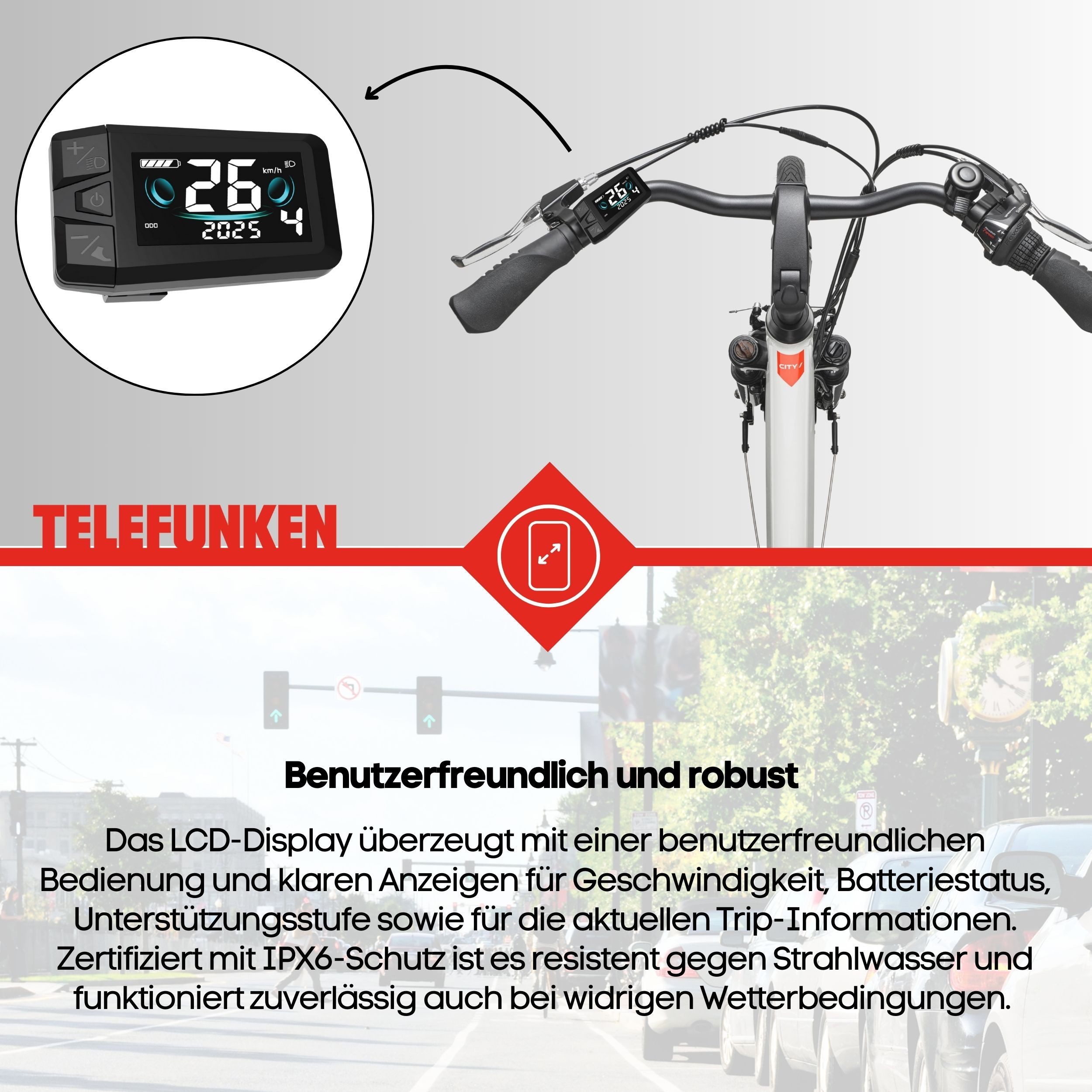 Telefunken E-Bike Cityrad Cityrad Multitalent RC826, 7 Gang Shimano ...