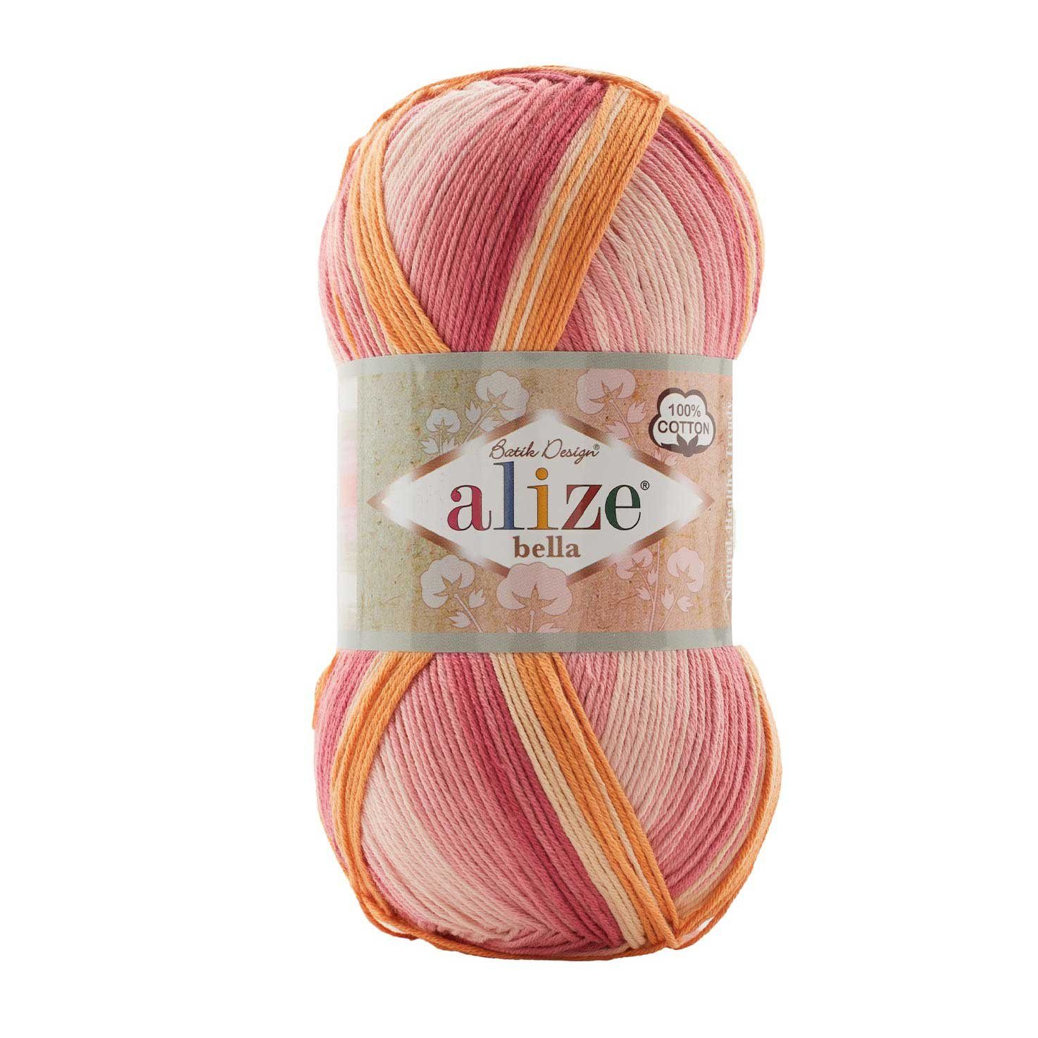 Alize 100g Baumwollstrickgarn ALIZE BELLA Batik Häkelwolle, 4531