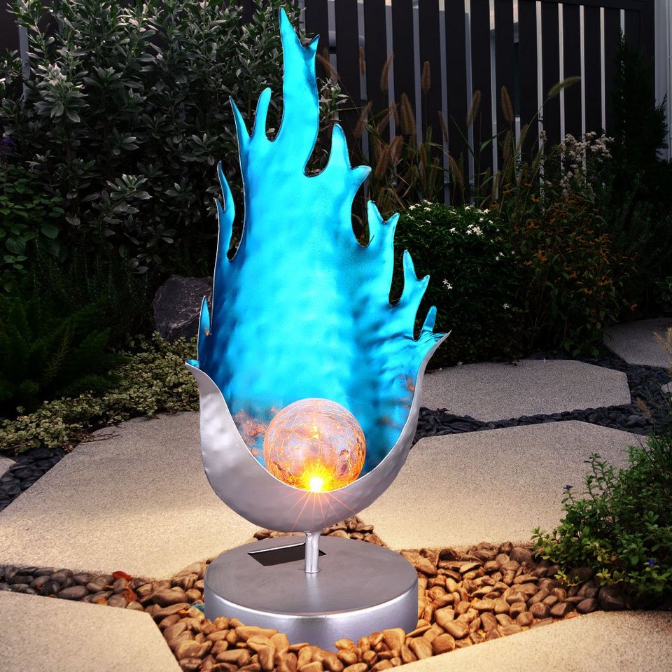 etc-shop LED Solarleuchte, LED Solar Tisch Steh Lampe Flammen Design ... etc-shop LED Solarleuchte, LED Solar Tisch Steh Lampe Flammen Design ...