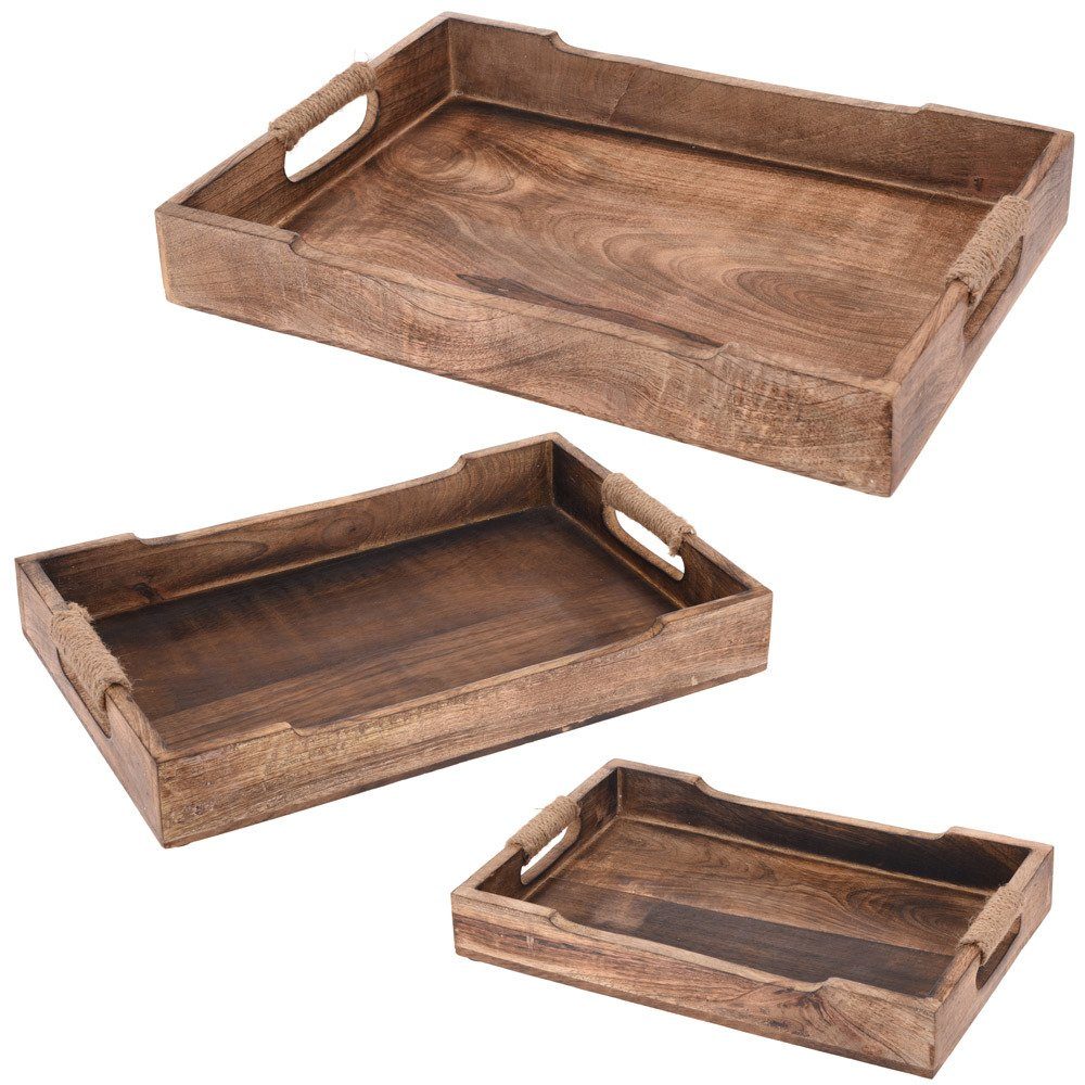 Excellent Houseware Tablett, Holz, einfache Lagerung nach dem Falten ...