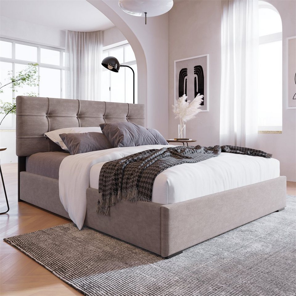 Homemiyn Boxspringbett Polsterbett Doppelbett Bett Hydraulisches