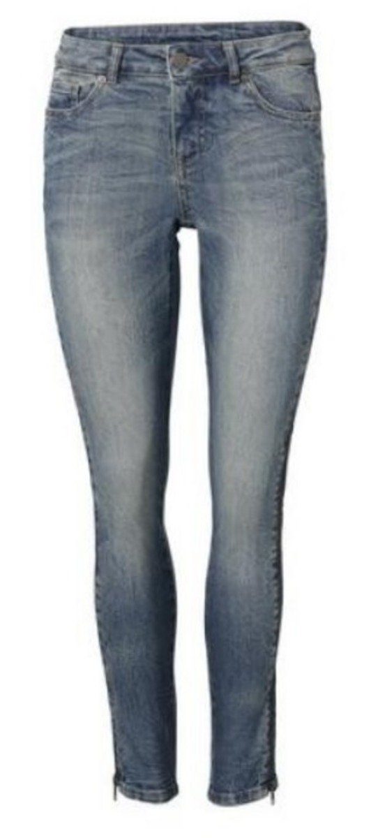 Yeset Röhrenjeans Damen Röhrenjeans Hose Jeans Röhre Stretch Blue Denim