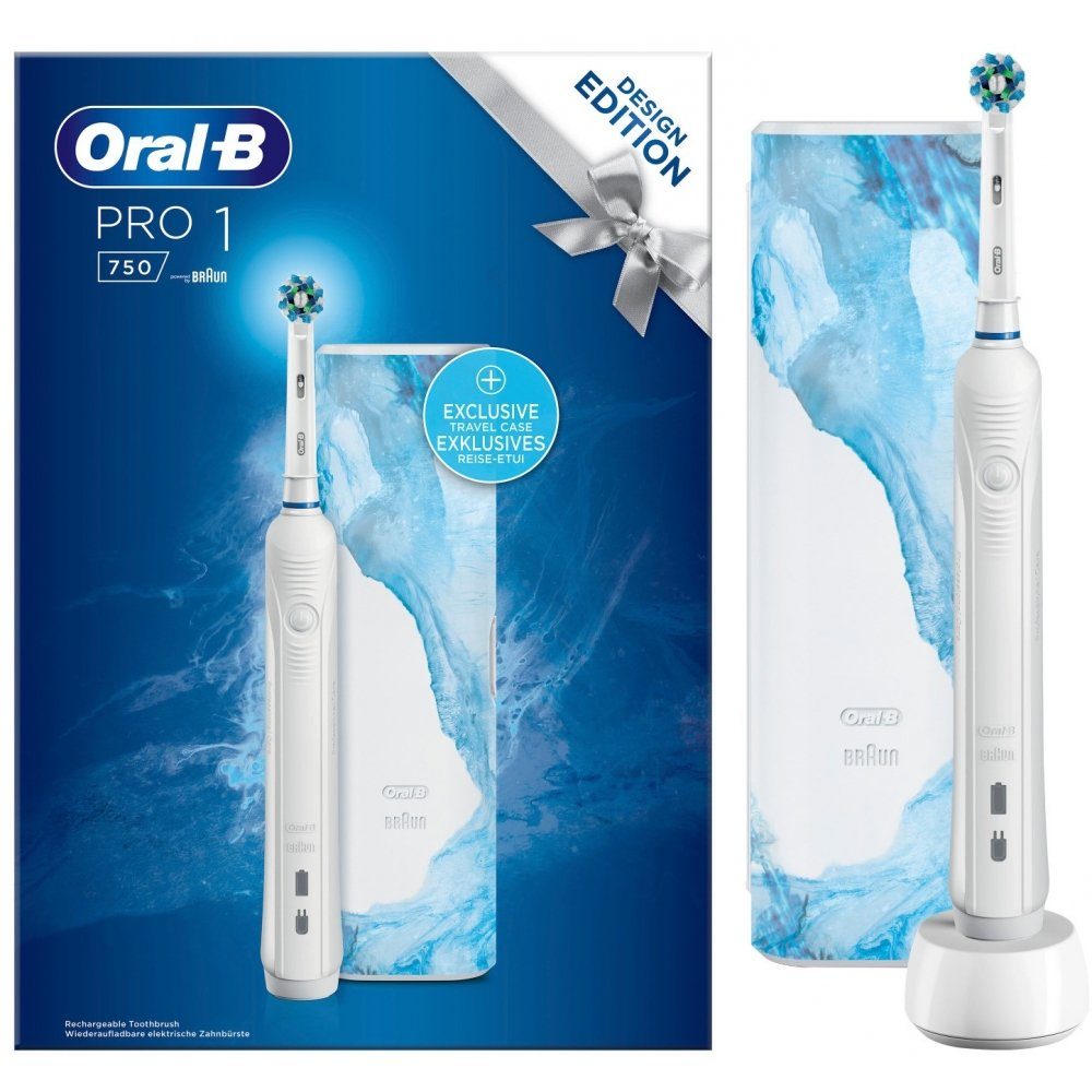 Oral-B Elektrische Zahnbürste PRO 1 750 White Design Edition - Elektrische Zahnbürste - weiß ...