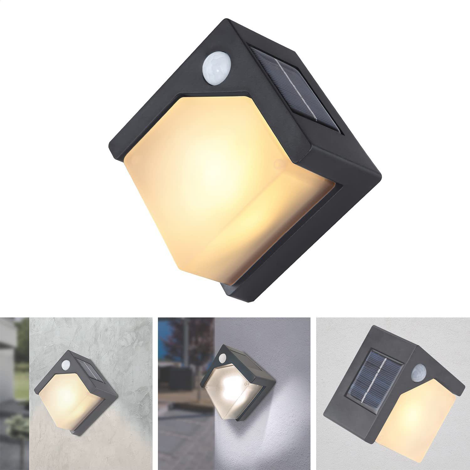 Bmf Versand Led Solarleuchte Solarleuchte Garten Quadrat Wand