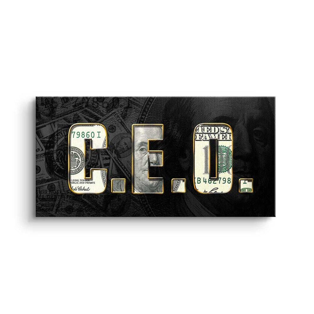 Dotcomcanvas® Leinwandbild Premium Motivationsbild Ceo Work