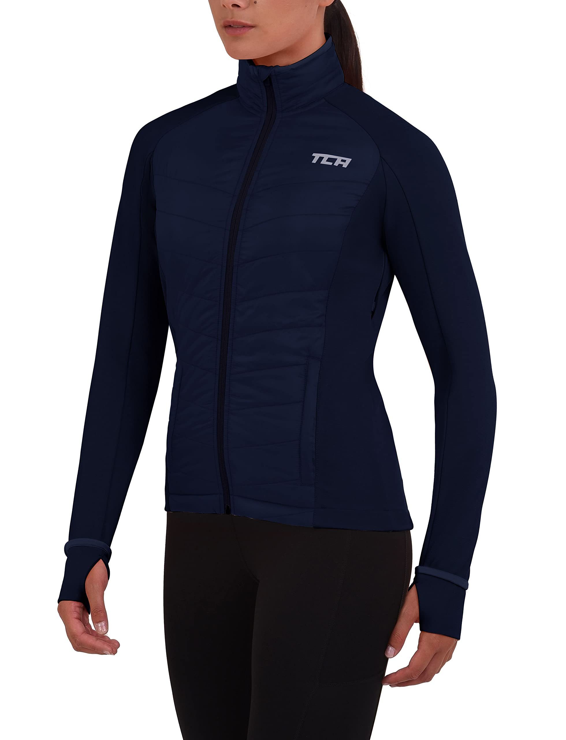 Tca Trainingspullover Damen Excel Runner Laufjacke Dunkelblau Leicht