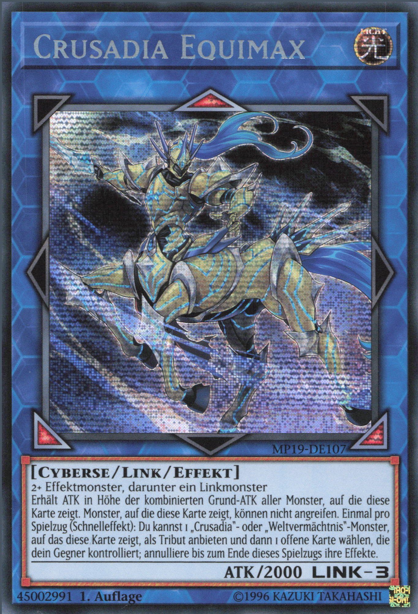 Recollectibles Sammelkarte Yugioh Karte Crusadia Equimax Deutsch Yu Gi