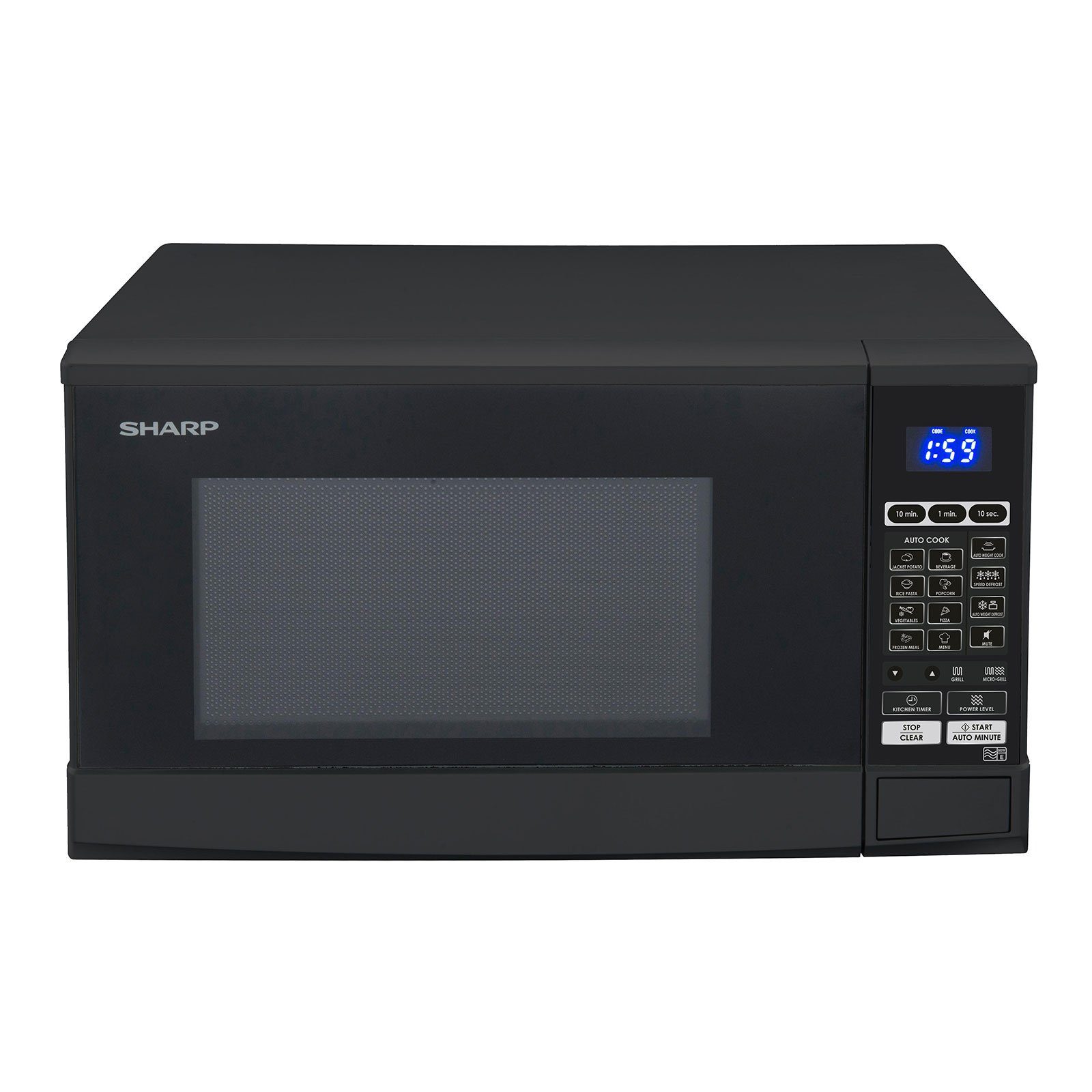 Sharp Mikrowelle R670BK, Grill, Mikrowelle, 20 l, Membrane-Bedienung ...