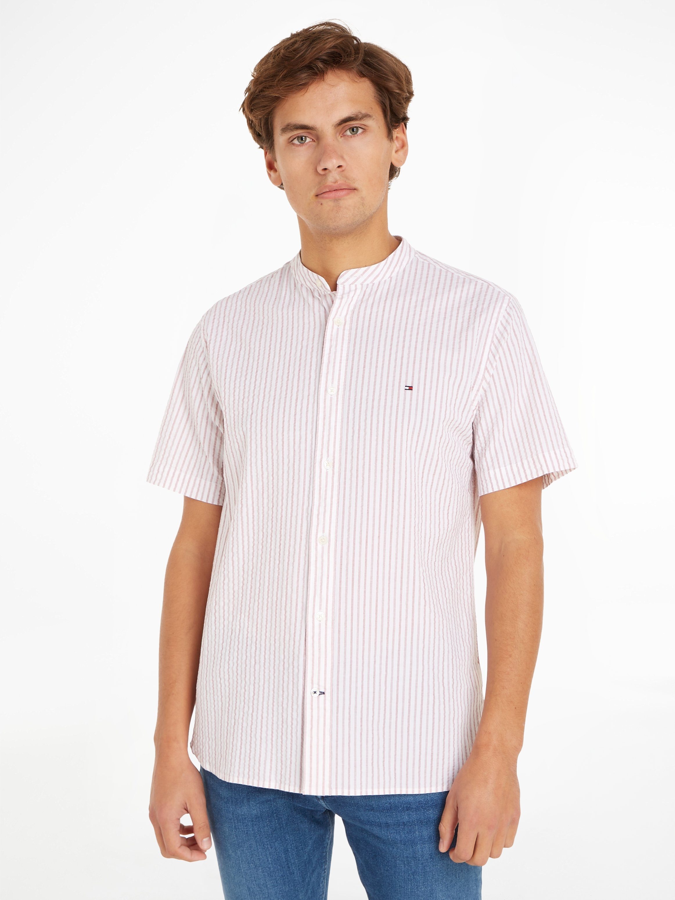 Tommy Hilfiger Kurzarmhemd Seersucker Stripe Rf Shirt Ss