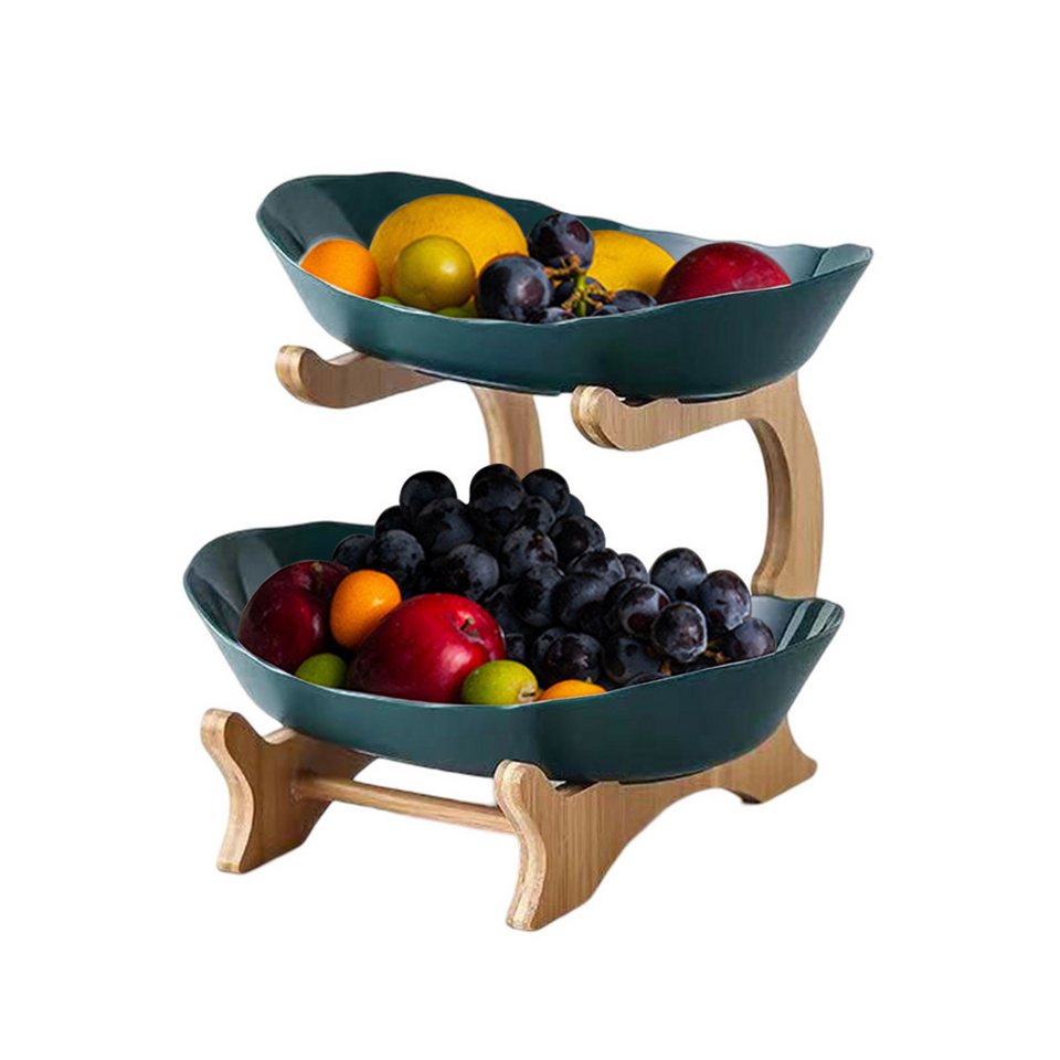 Twsoul Obstschale Obstsalatschüssel Obst Snackständer Aus Holz
