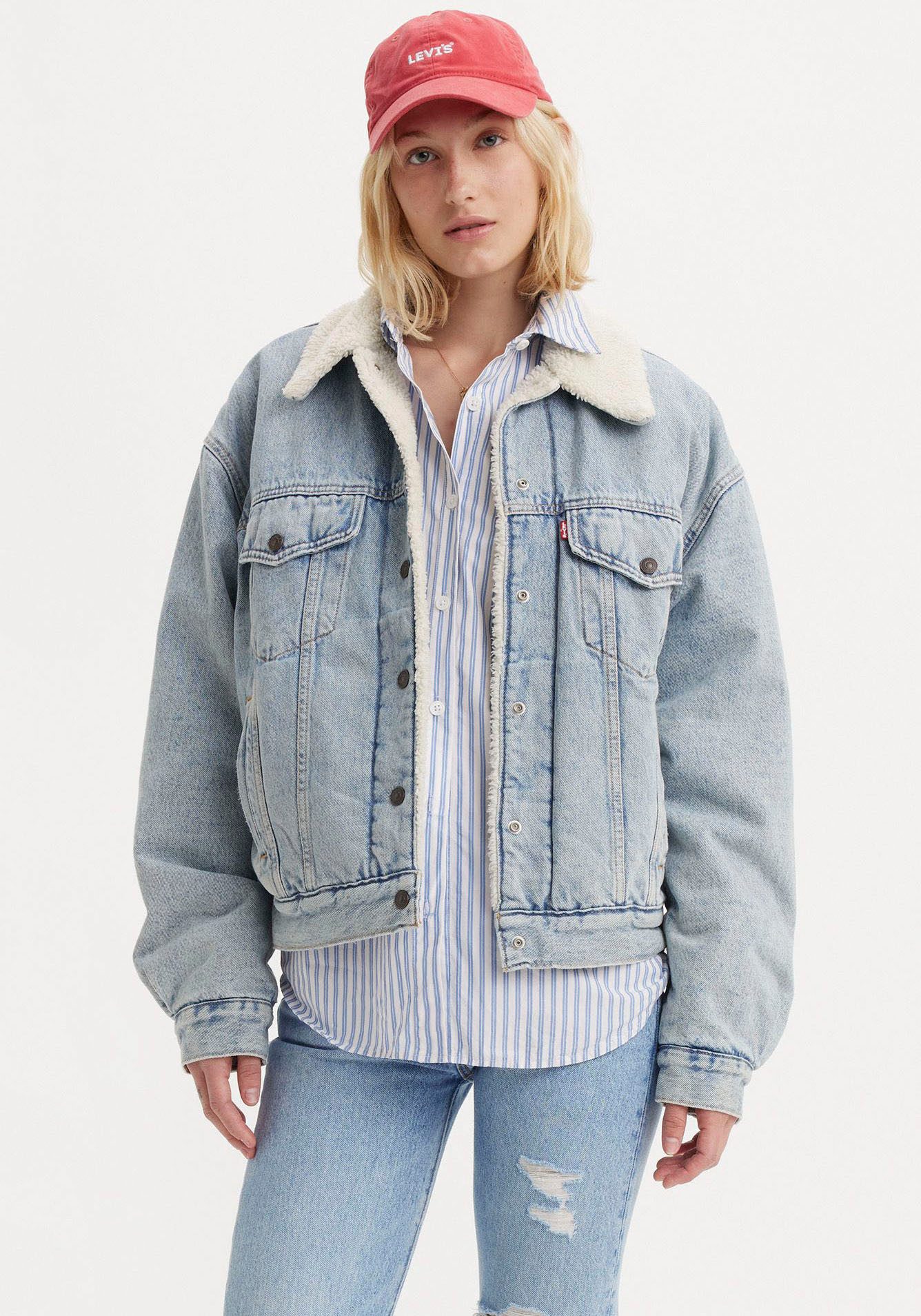 Levi's® Jeansjacke SHERPA TRUCKER mit Teddyplüsch
