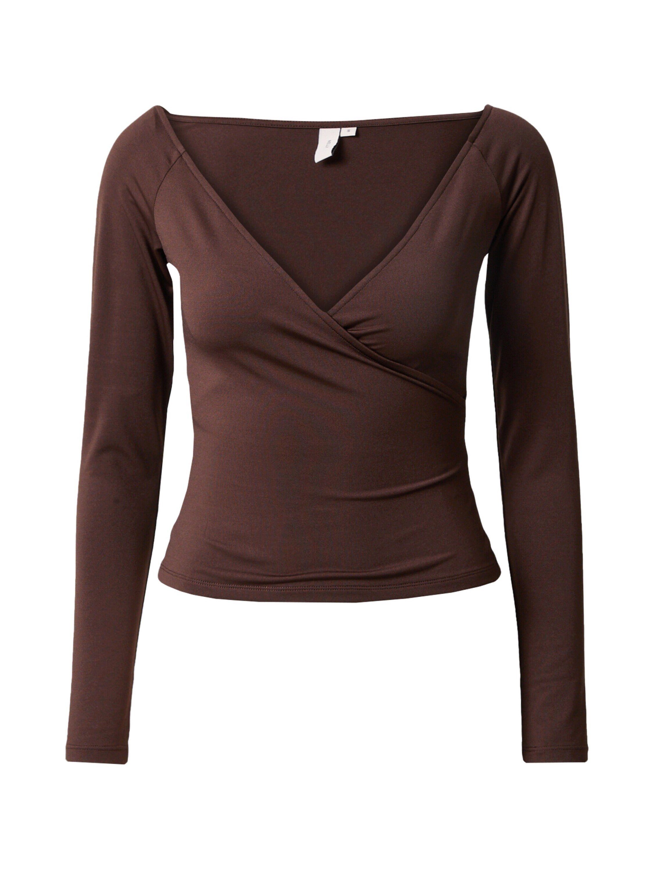 Nly By Nelly Langarmshirt 1 Tlg Wickel Design Tiefer Ausschnitt
