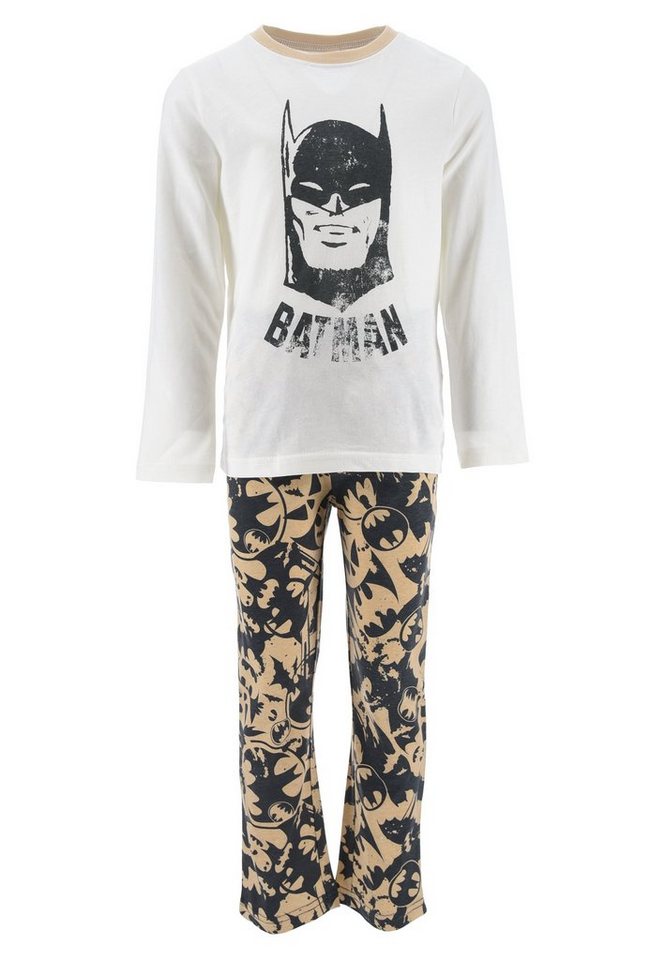 Batman Schlafanzug Kinder Jungen Pyjama Langarm Nachtwäsche 2 Tlg