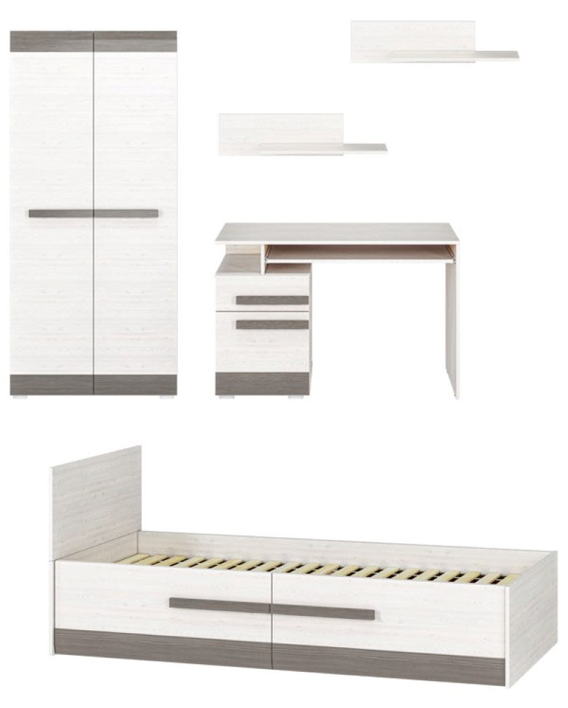 Feldmann Wohnen Jugendzimmer Set Blanco Blanco 5 St 1
