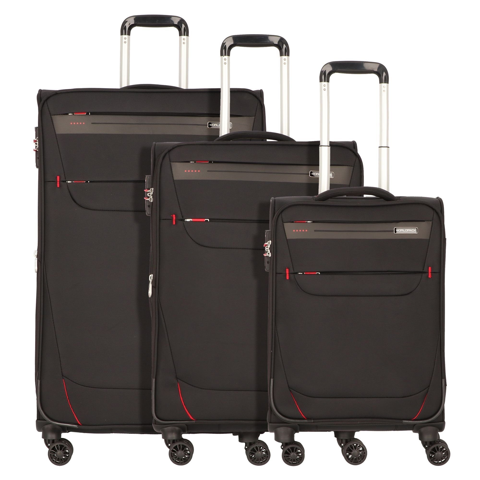 Worldpack Trolleyset Denver 4 Rollen 2 Teilig 2 Tlg Polyester
