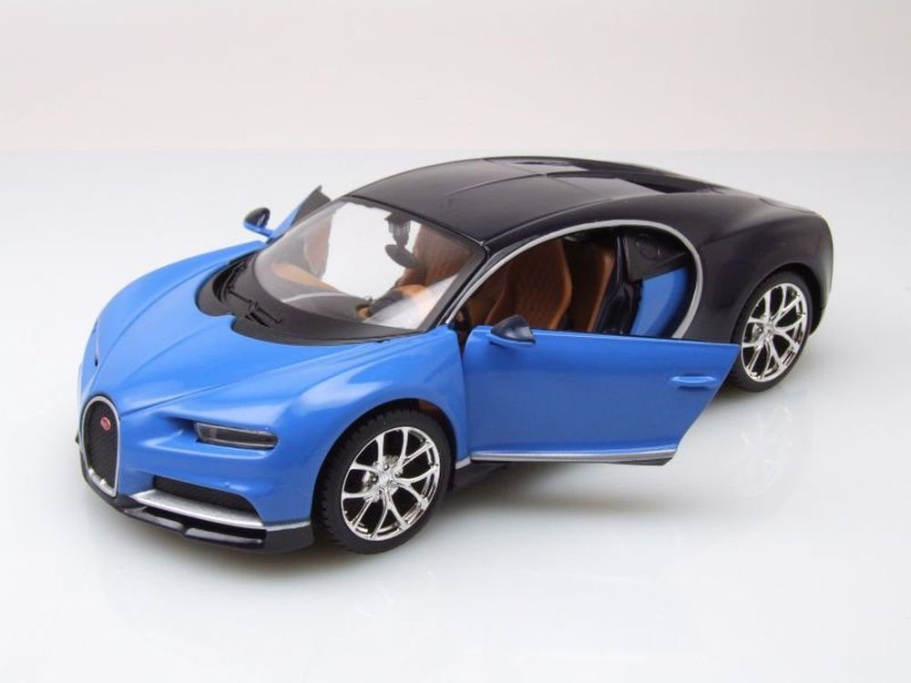 Maisto® Modellauto Bugatti Chiron 2016 blau dunkelblau, Maßstab 1:24 ...